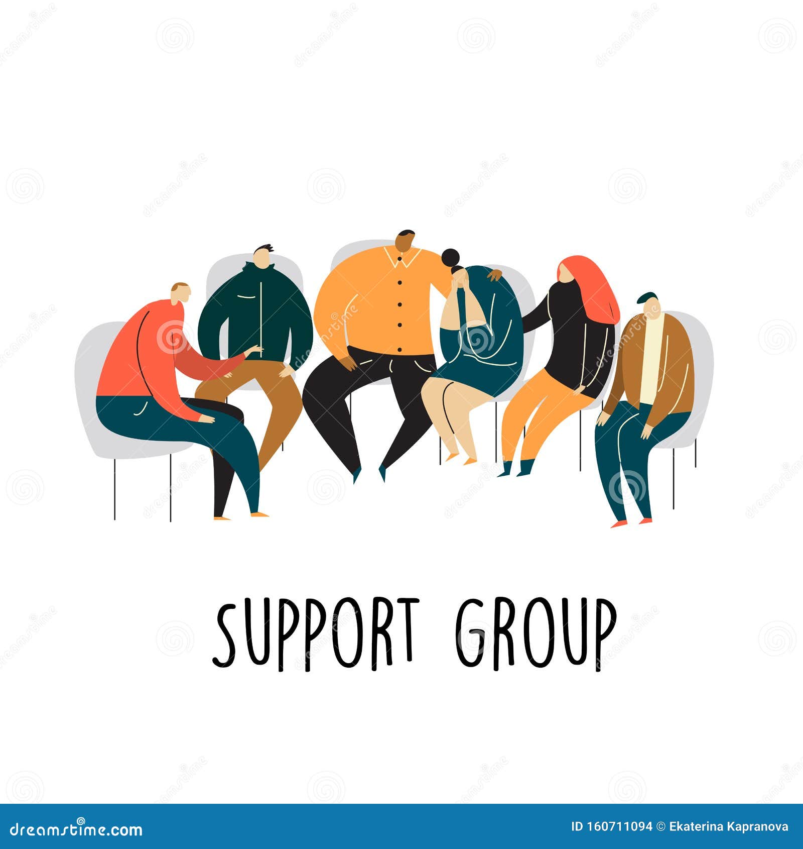 Meeting of Support Group Members. Group of People Sitting on Chairs and ... Meeting of Support Group Members. Group of People Sitting on Chairs and ...