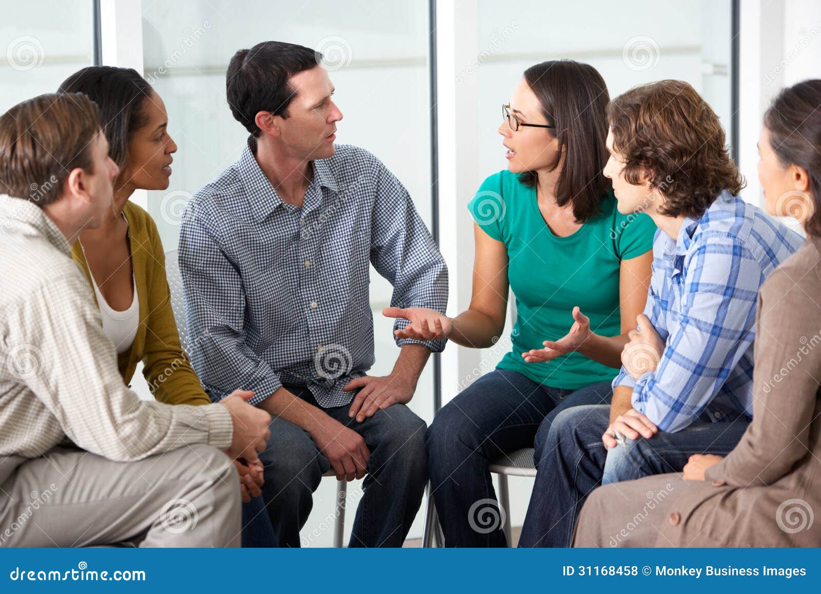 Meeting of Support Group stock photo. Image of indoors - 31168458