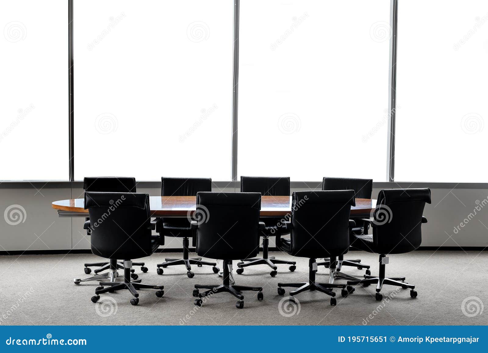 Meeting Table in Middle Room Stock Image - Image of firm, auditorium ...