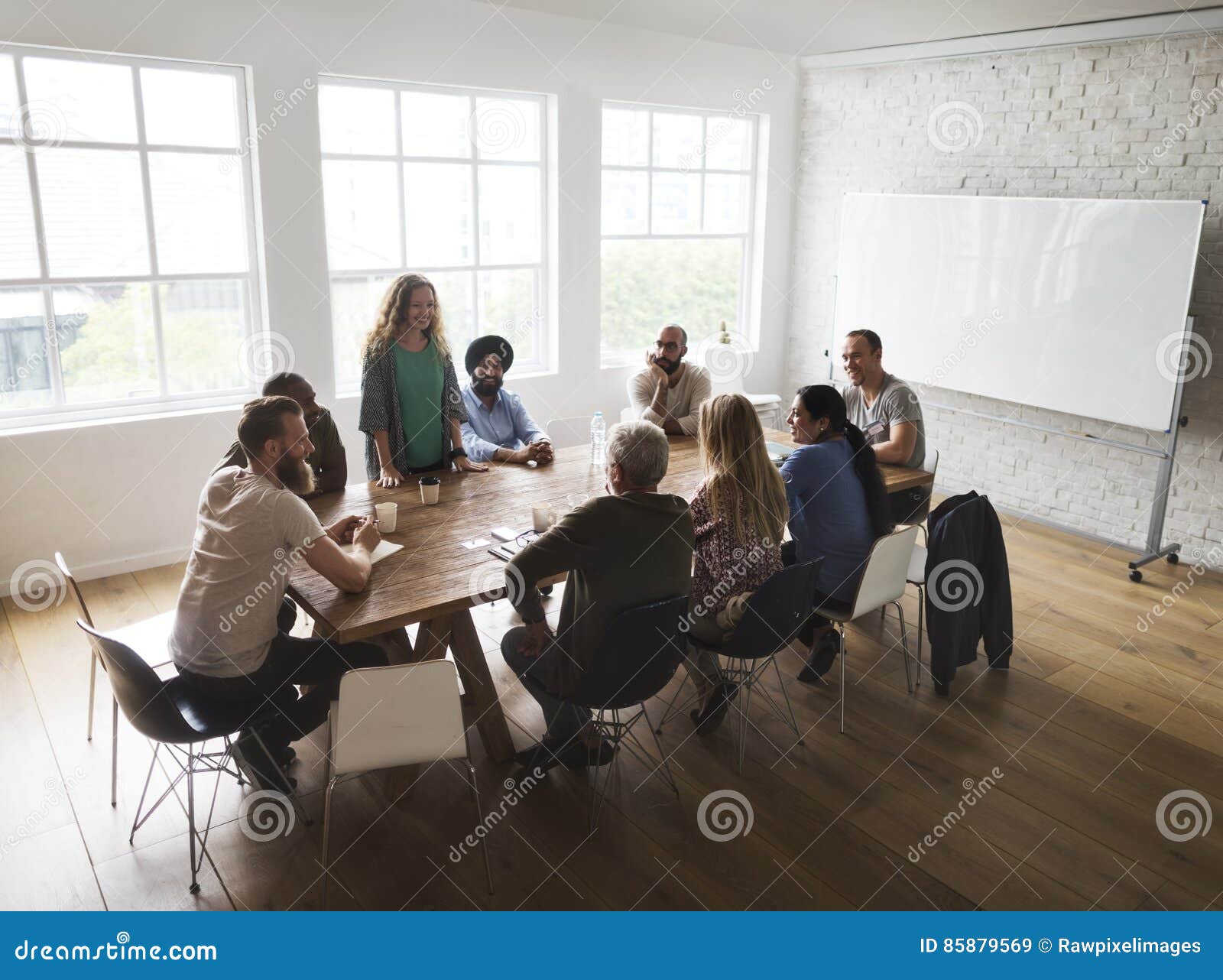 Meeting Table Networking Sharing Concept Stock Image - Image of ...