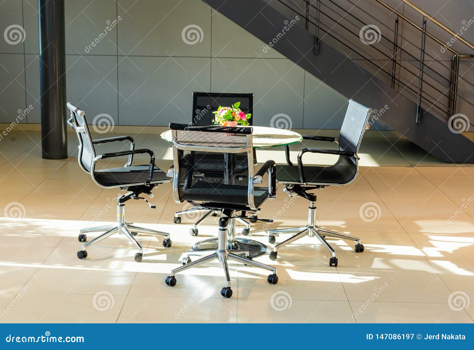 Meeting Table in the Office Area Stock Image - Image of architecture ...