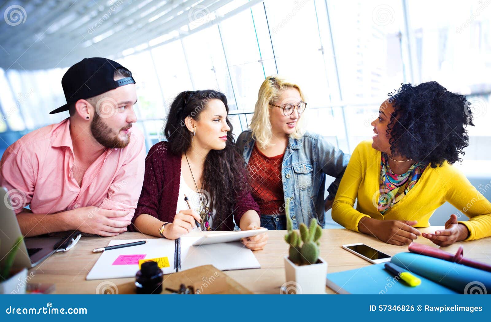 Meeting Talking Discussion Brainstorming Communication Concept Stock ...