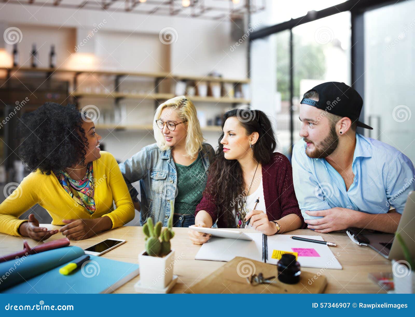 Meeting Talking Discussion Brainstorming Communication Concept Stock ...