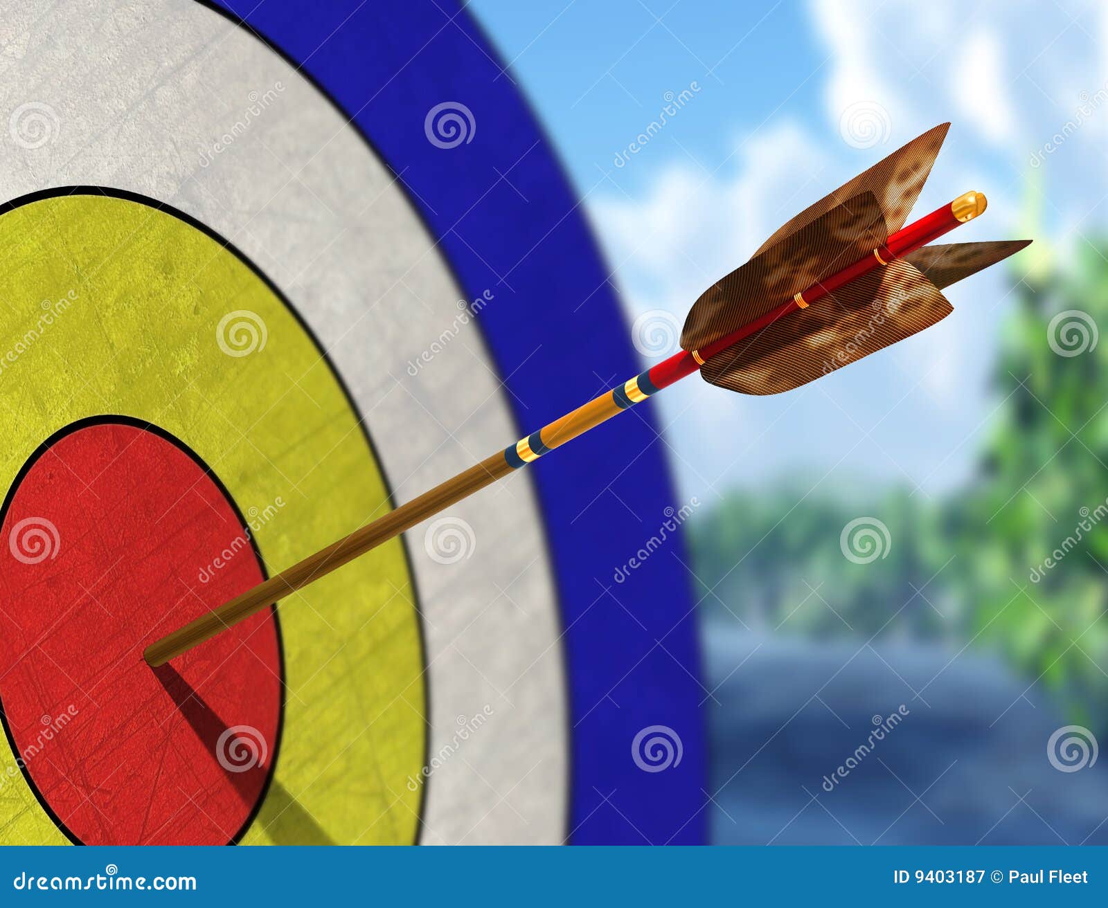 Meeting targets stock illustration. Illustration of competing - 9403187