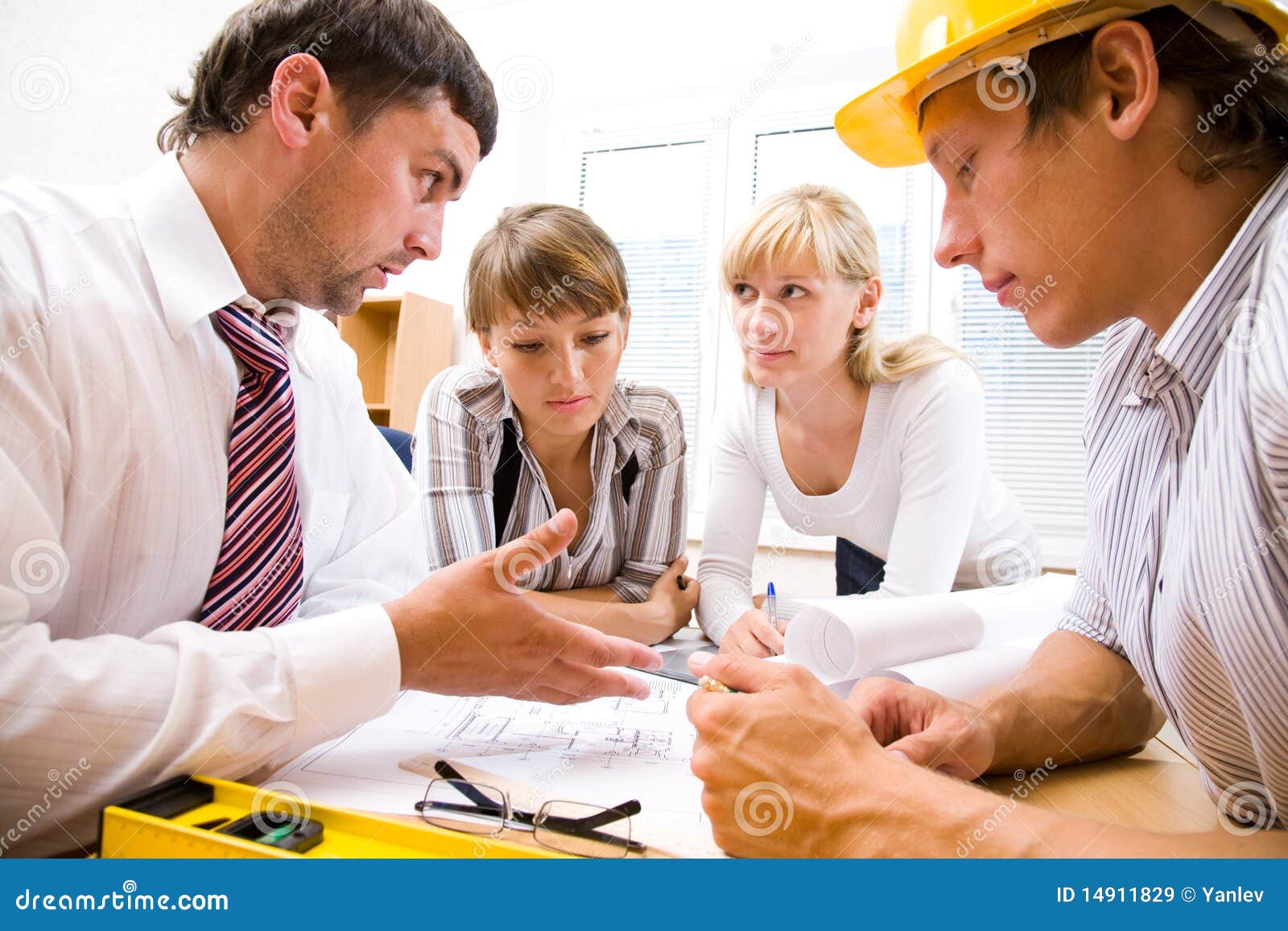 Meeting the Team of Engineers Stock Image - Image of leaders, adult ...