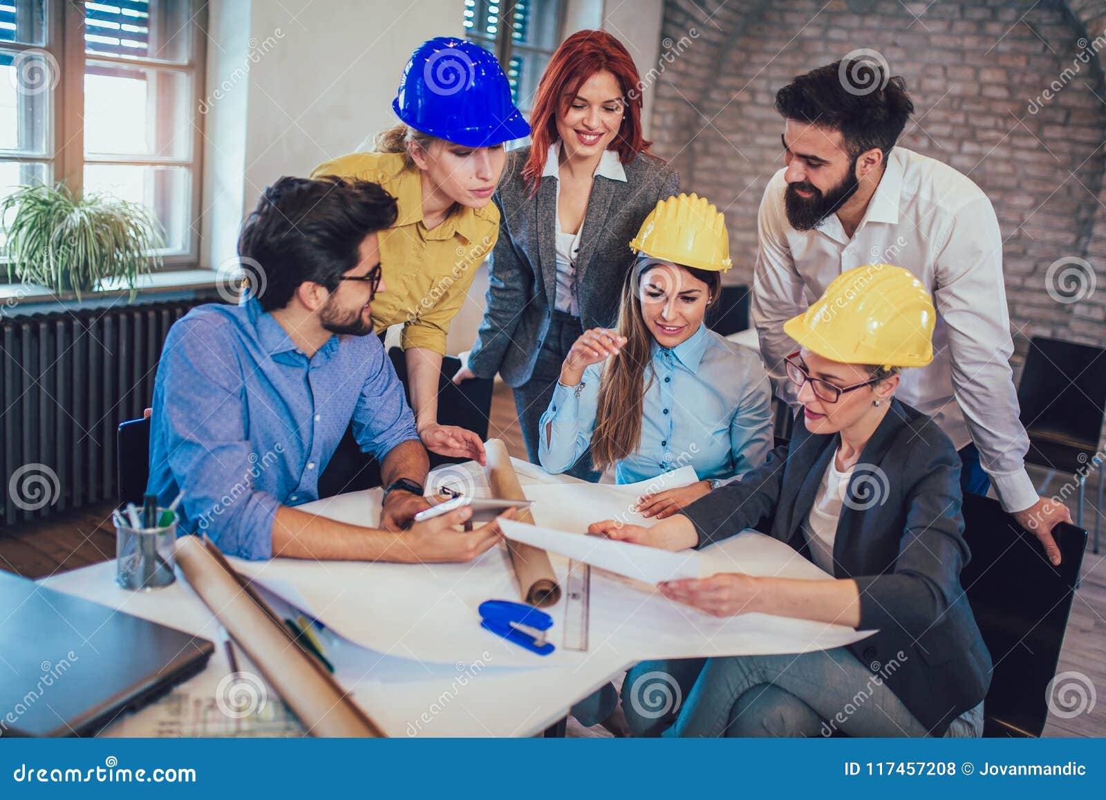 Meeting the Team of Engineers Working on a Construction Project Stock ... Meeting the Team of Engineers Working on a Construction Project Stock ...
