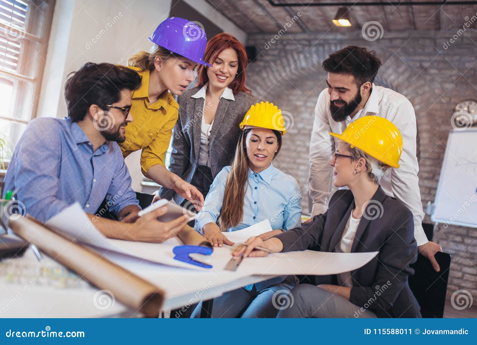 Meeting the Team of Engineers Working on a Construction Project Stock ...