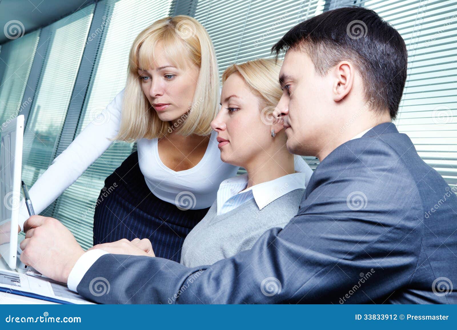 Meeting stock photo. Image of coworkers, attention, idea - 33833912