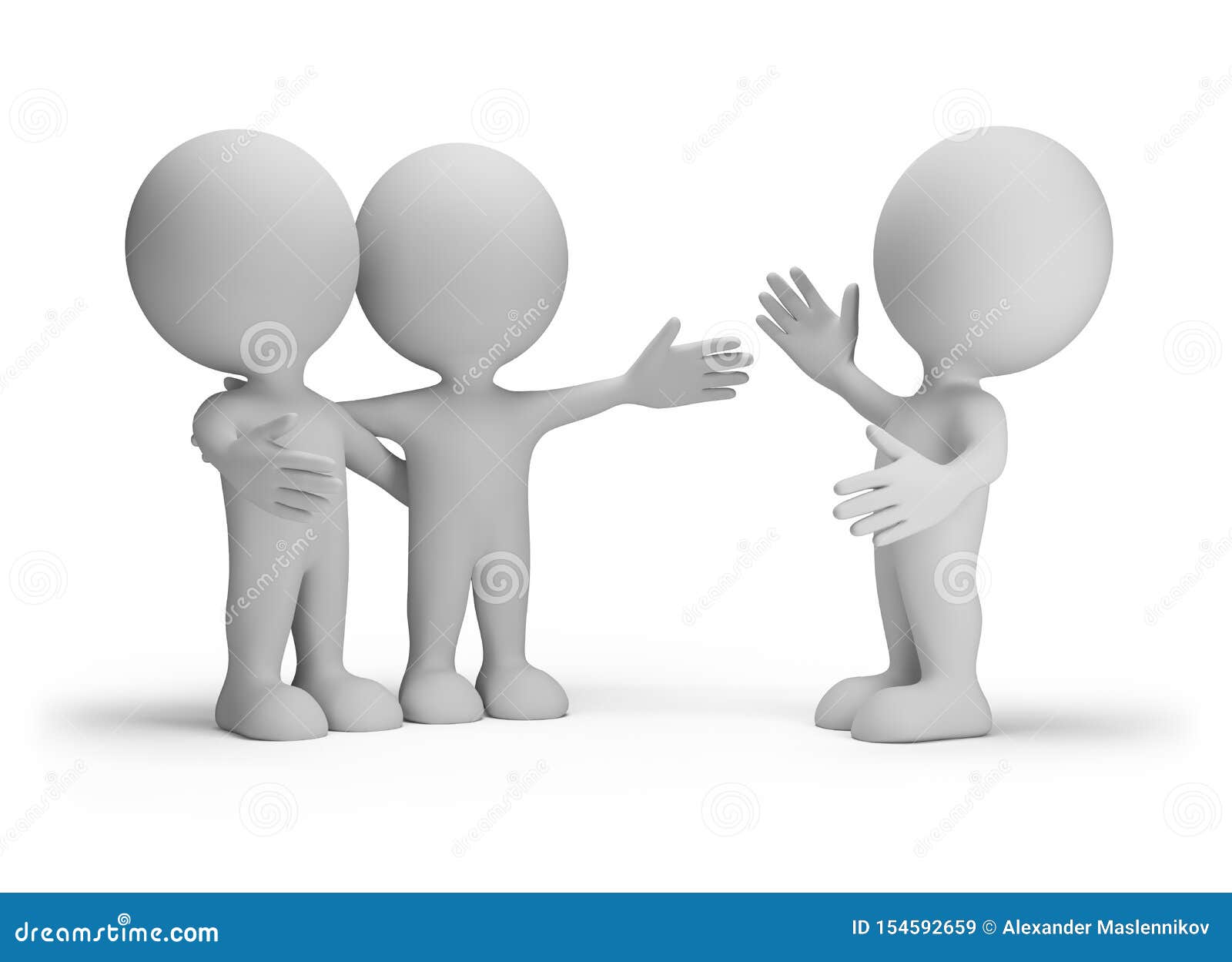 Three Friends - People 3d Icon Stock Photography | CartoonDealer.com ...