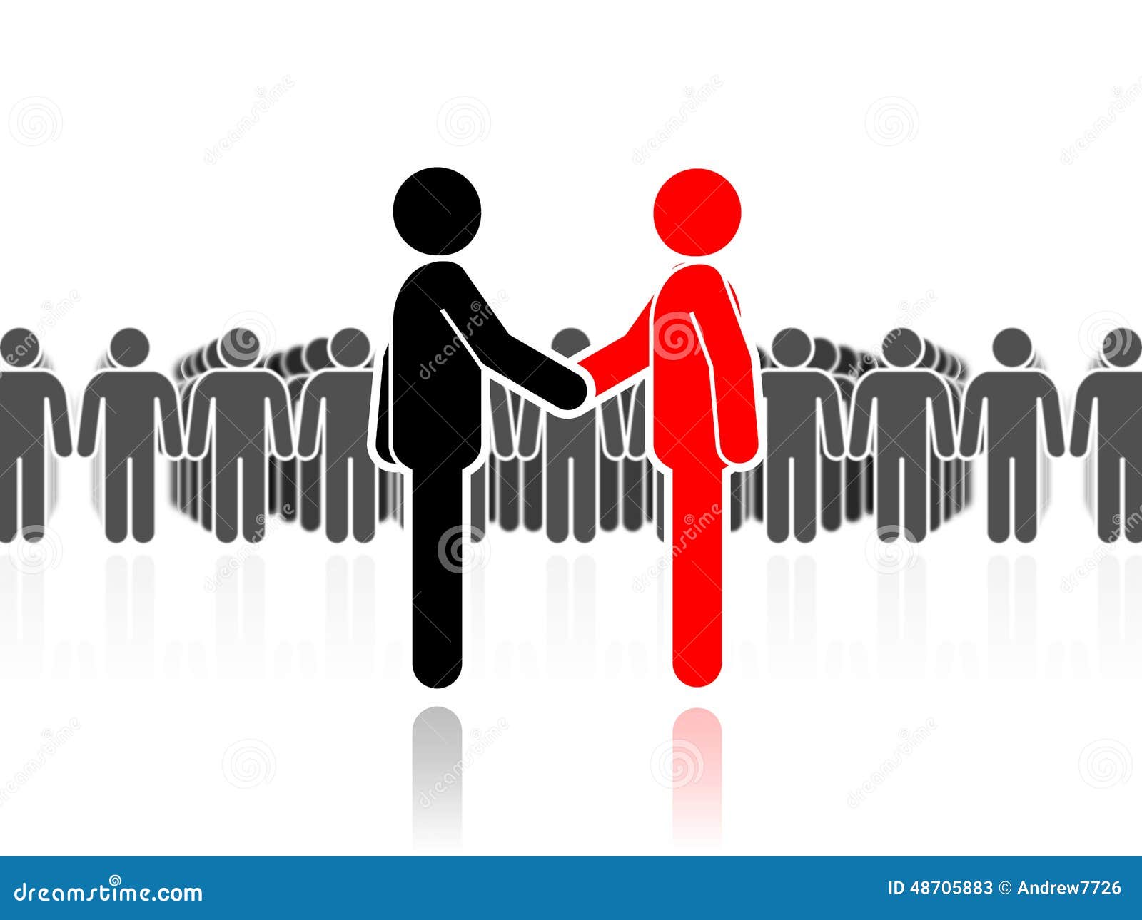The Meeting of Two Leaders. Stock Illustration - Illustration of view ...