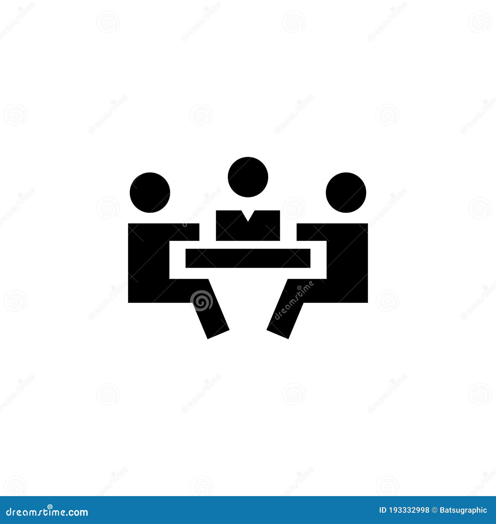 Meeting Vector Icon Logo Design Stock Vector - Illustration of design ...