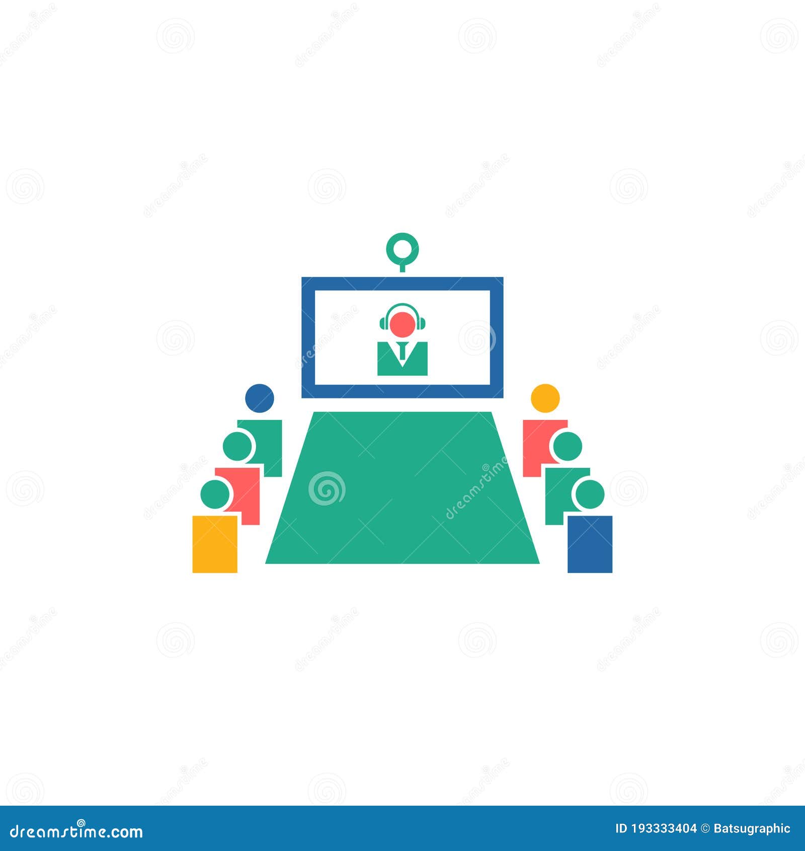 Meeting Vector Icon Logo Design Stock Vector - Illustration of ...