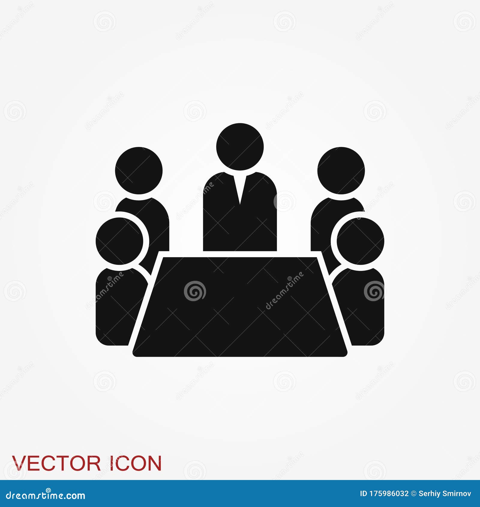 Meeting Vector Icon. Management and Human Resource Icons Stock ...