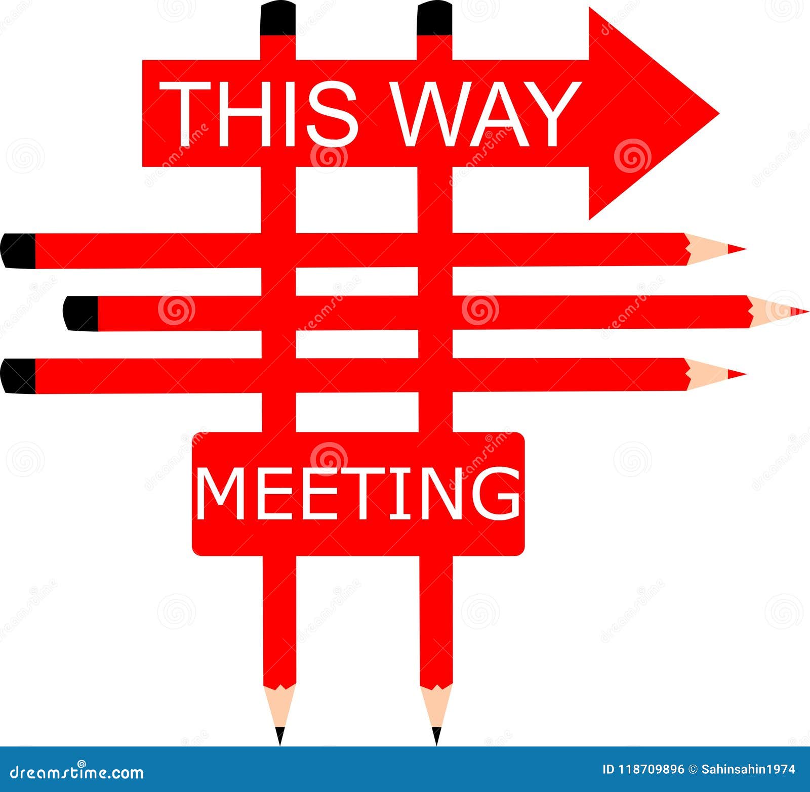 Meeting this Way Sign To the Right Stock Illustration - Illustration of ... Meeting this Way Sign To the Right Stock Illustration - Illustration of ...