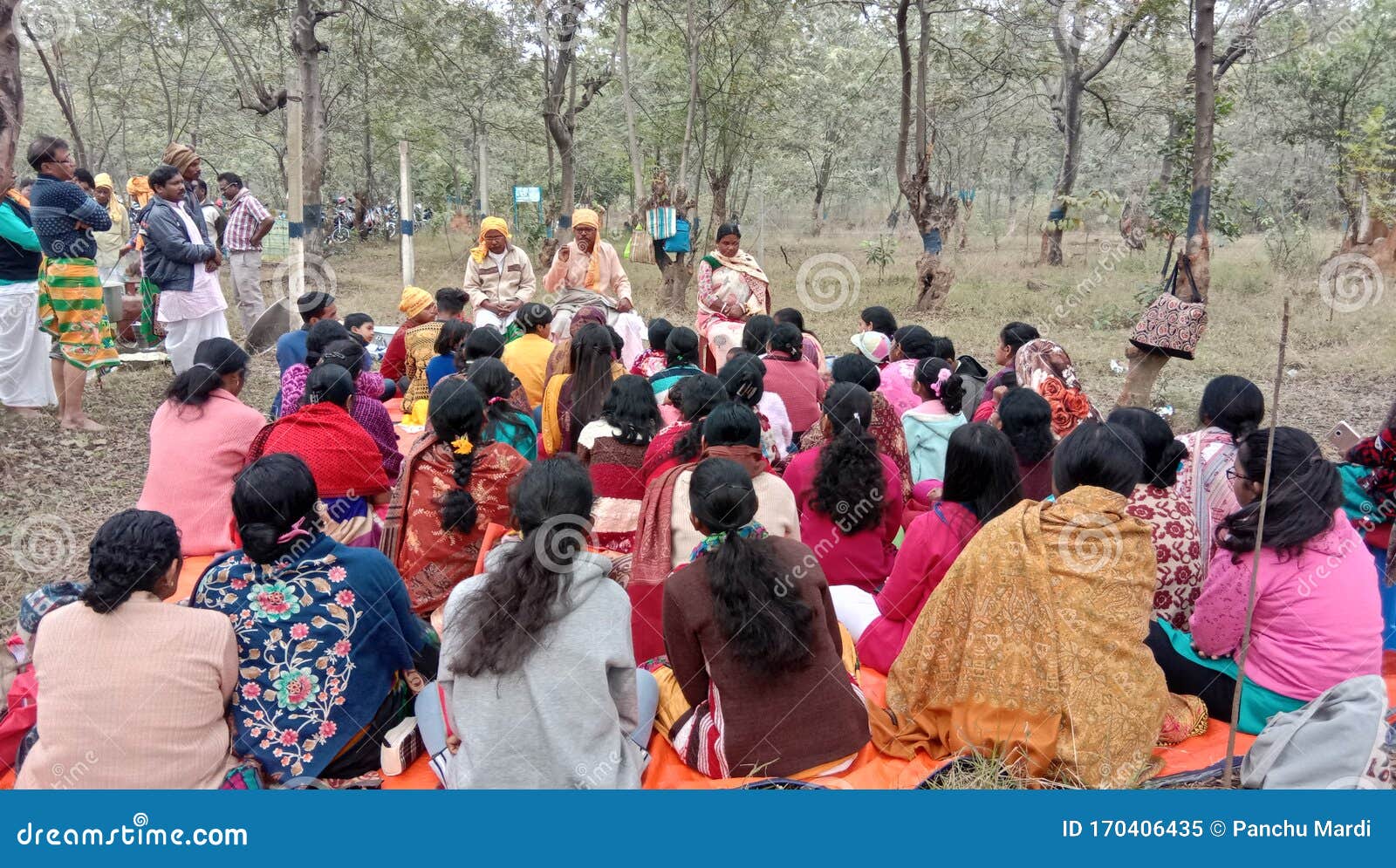A Meeting with Woman by the Leader at Open Field, Editorial Image ...