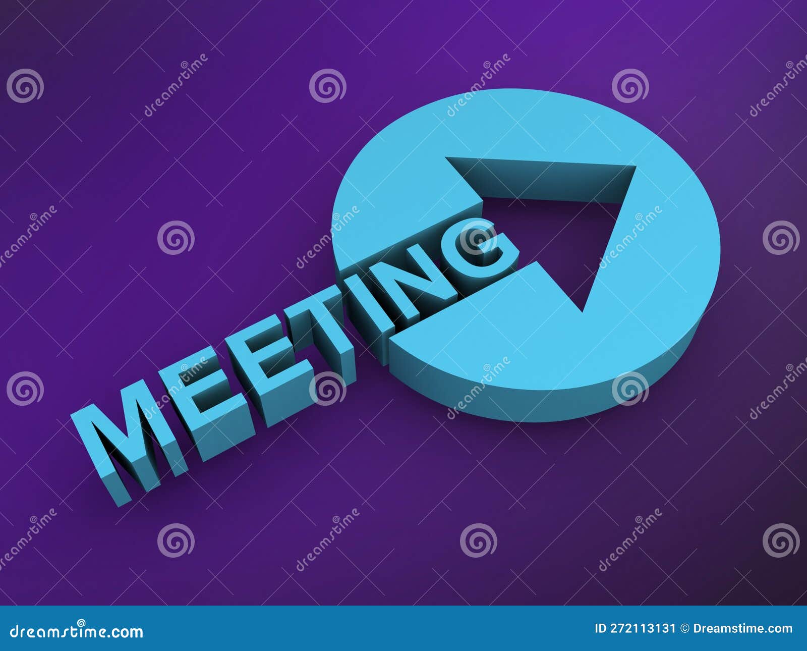 Meeting word on purple stock illustration. Illustration of signage ...