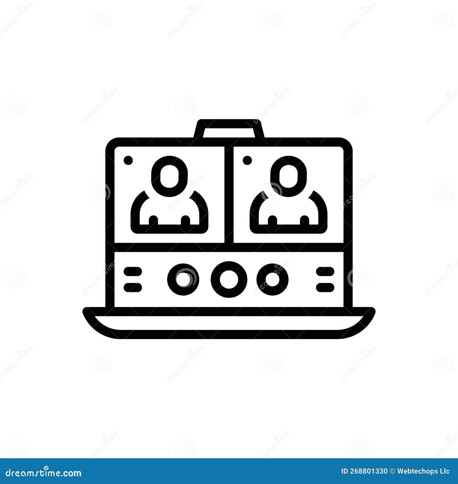 Black Line Icon for Meetings, Class and Online Stock Vector ...