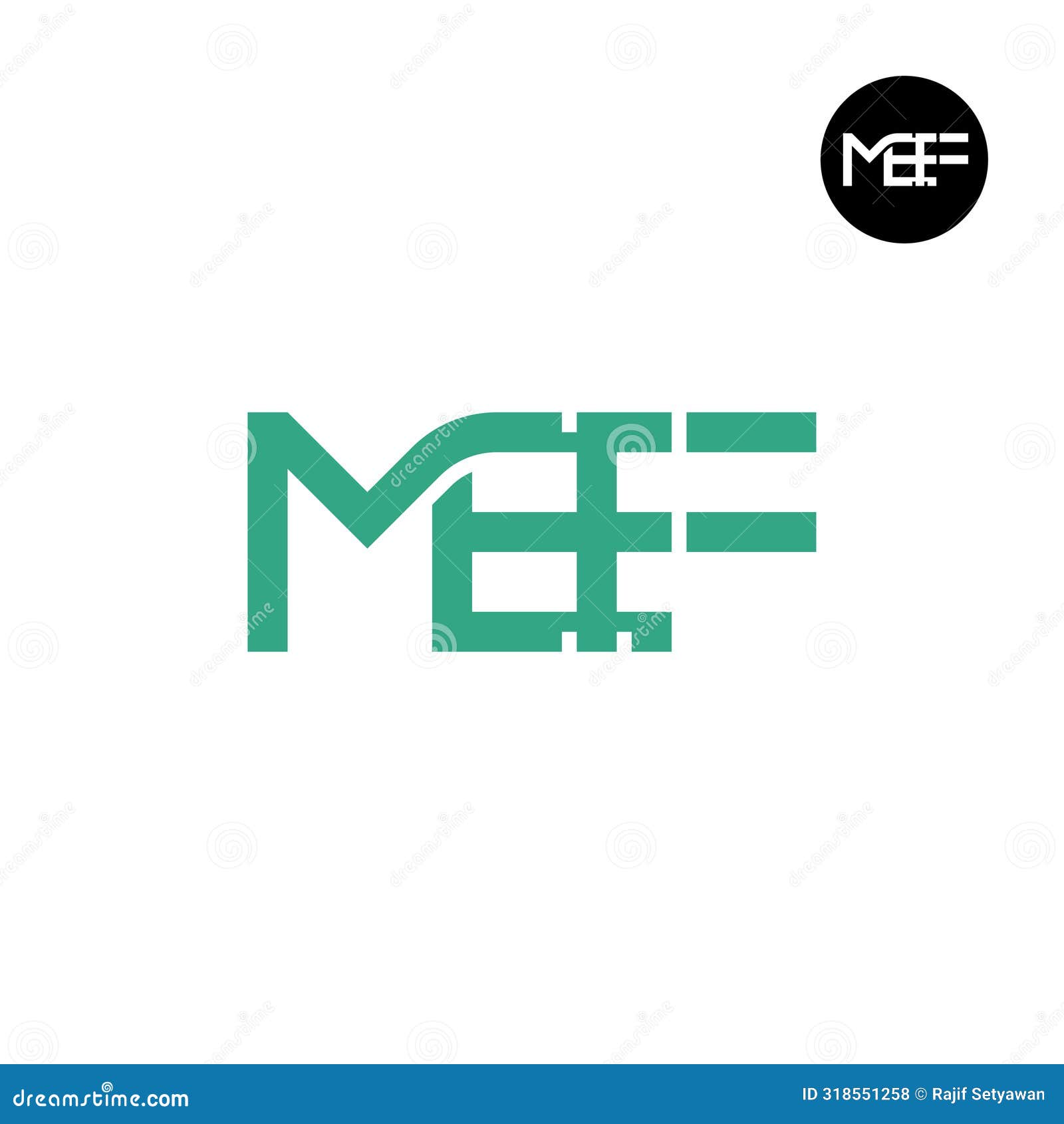 MEF Logo Letter Monogram Design Stock Illustration - Illustration of ...