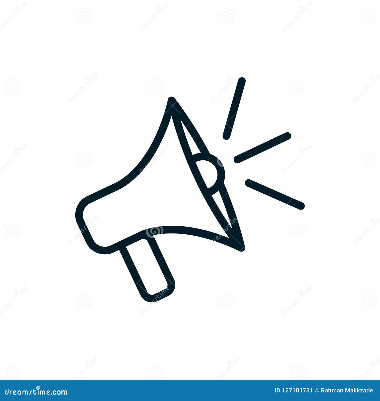 Megáfono - Vector Simple Del Icono Ilustración del Vector - Ilustración ...