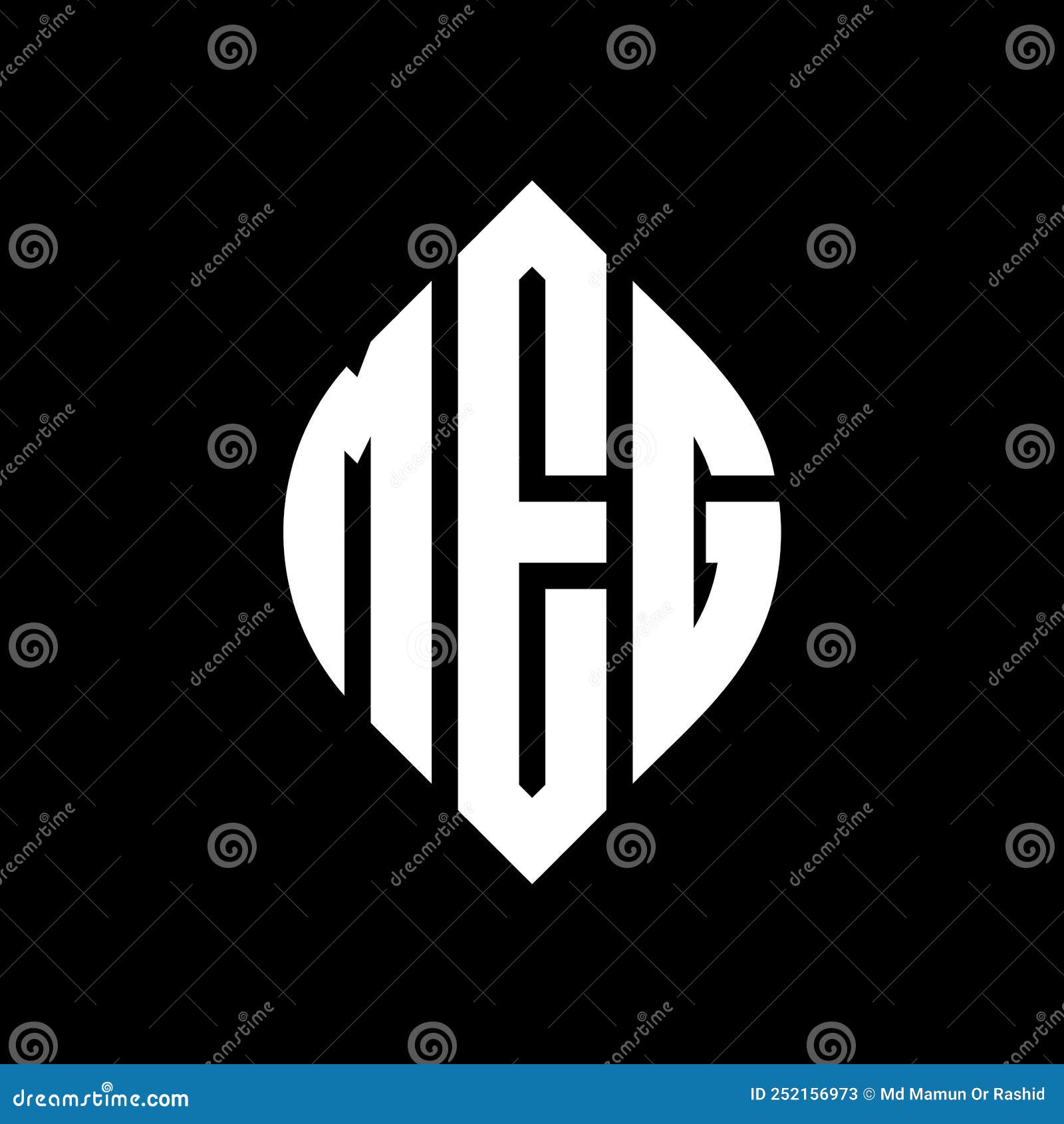 MEG Circle Letter Logo Design with Circle and Ellipse Shape. MEG ...
