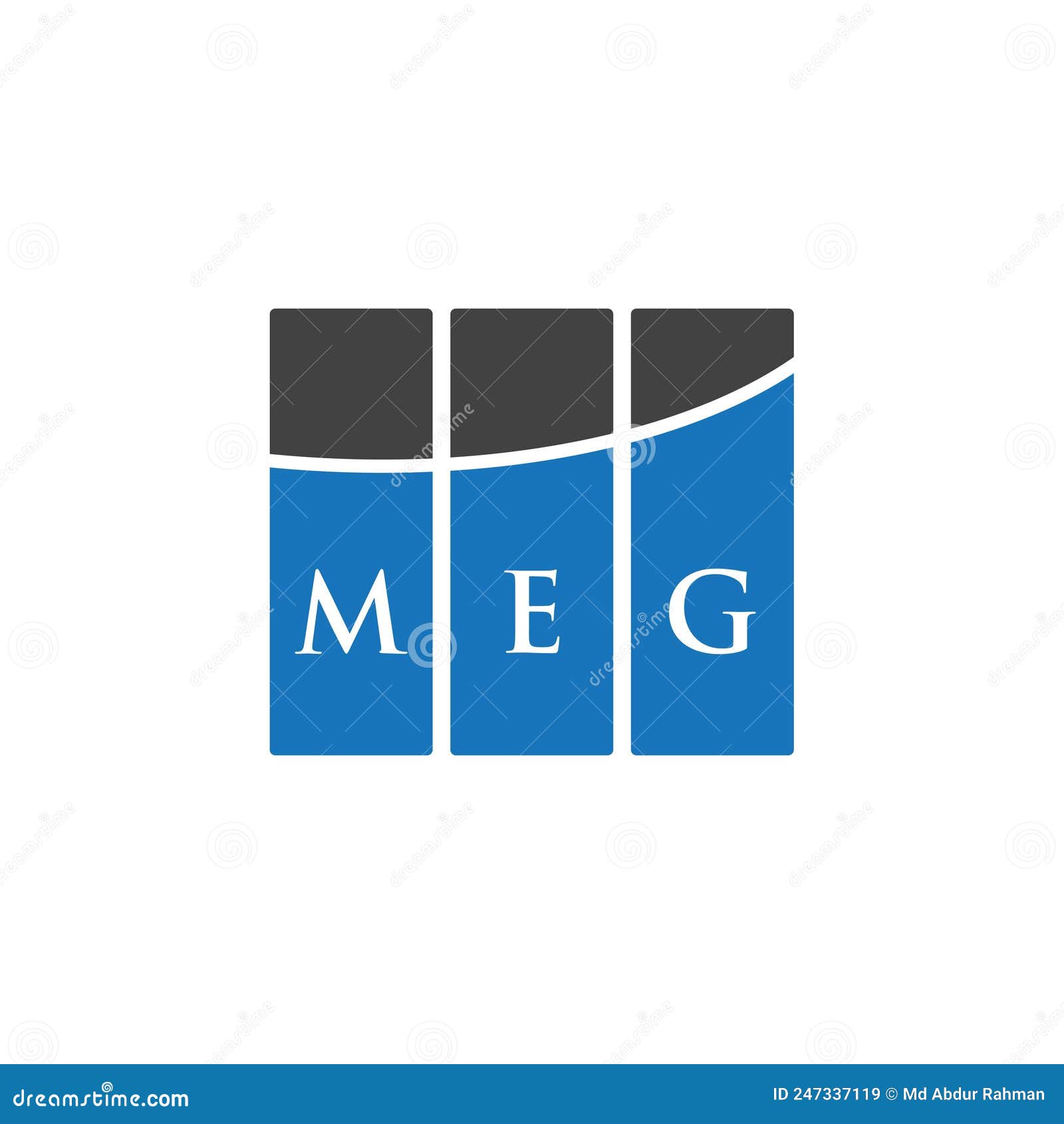 MEG Letter Logo Design On WHITE Background. MEG Creative Initials ...