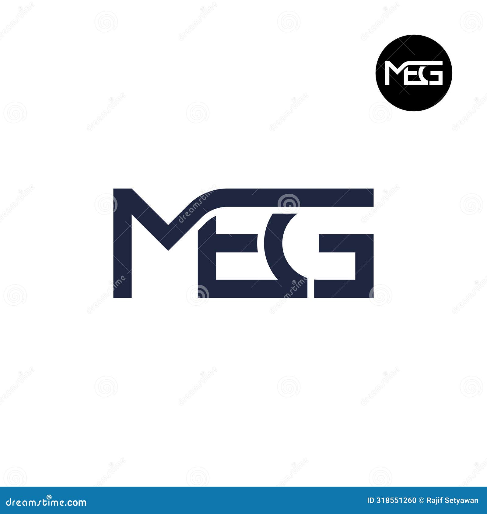 MEG Logo Letter Monogram Design Stock Illustration - Illustration of ...