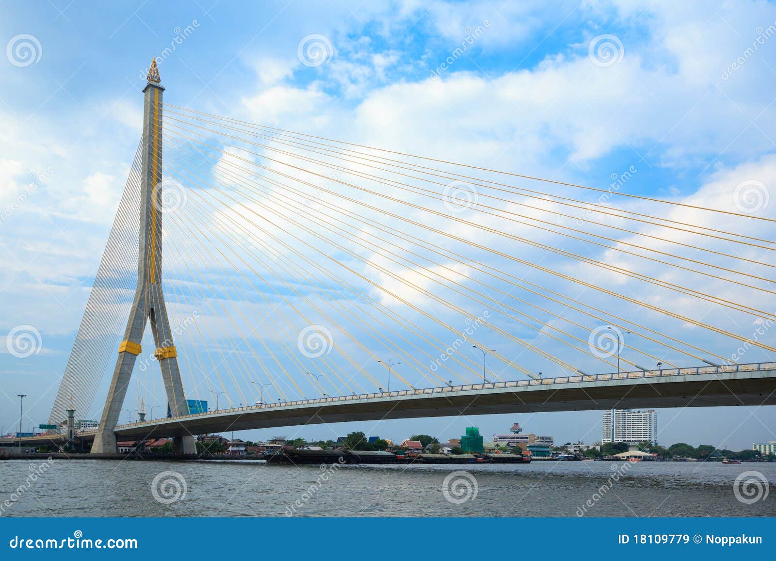 Mega Bridge in Bangkok,Thailand (Rama 8 Bridge) Stock Image - Image of ...