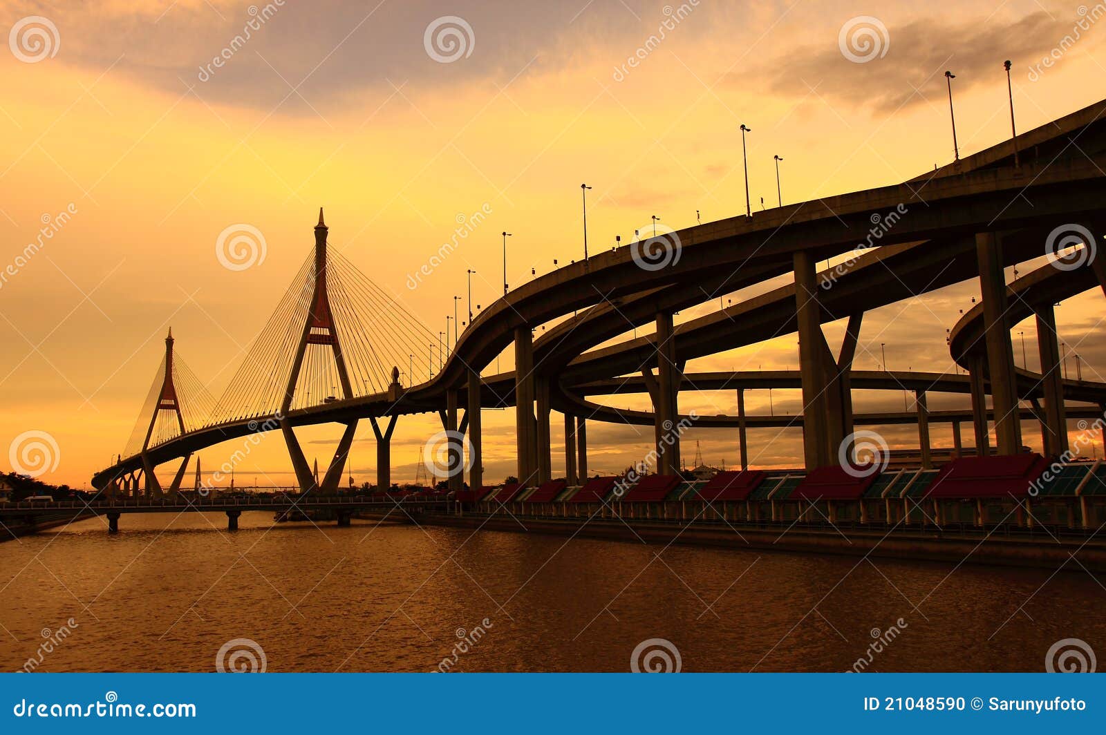 Mega bridge Thailand editorial image. Image of building - 21048590