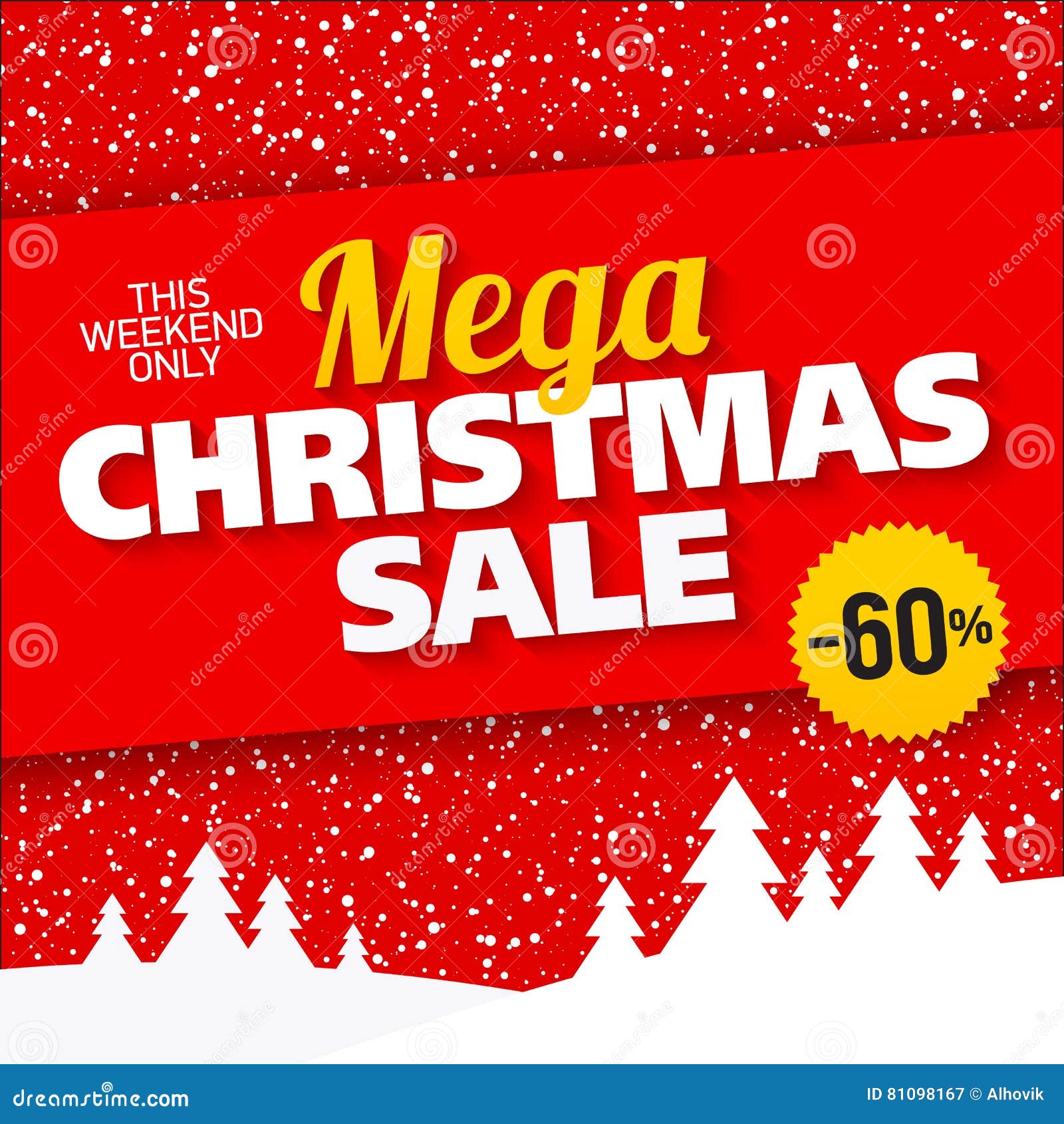 Mega Christmas sale banner stock vector. Illustration of mega - 81098167