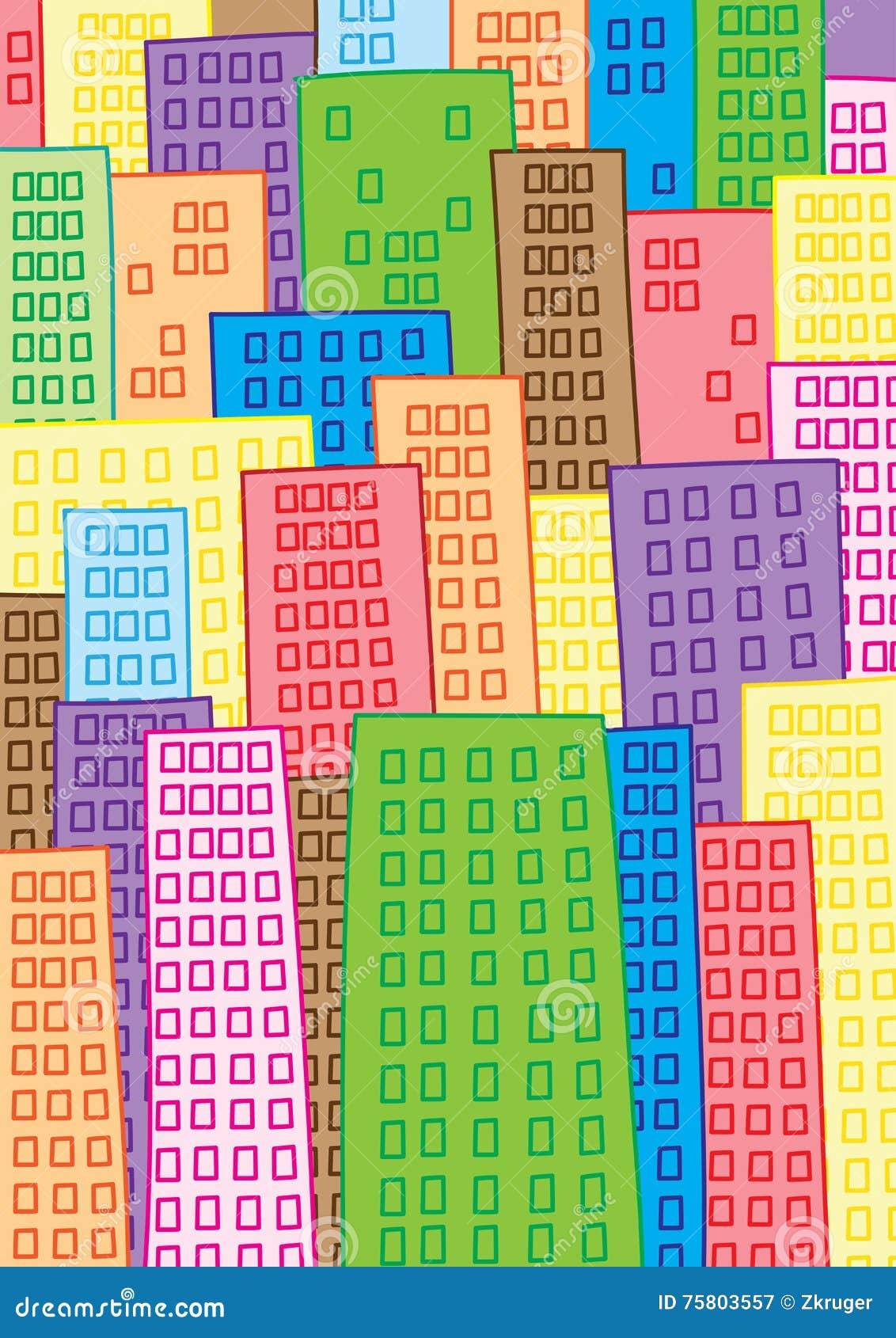 Mega city stock vector. Illustration of metropolis, overcrowded - 75803557