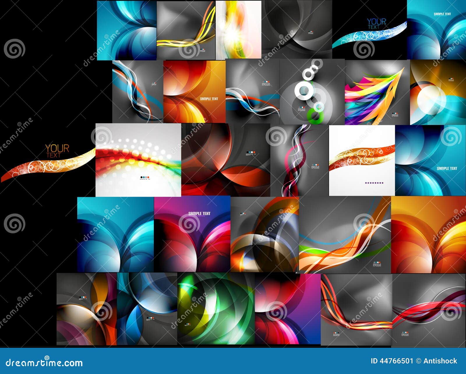 Mega Collection of Abstract Backgrounds Stock Vector - Illustration of ...
