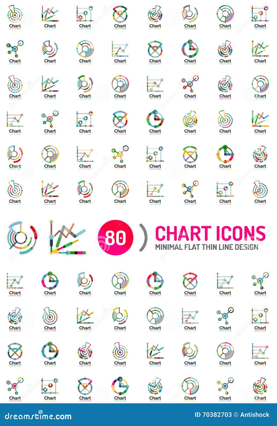 Mega Collection of Chart Business Logos Stock Vector - Illustration of ...