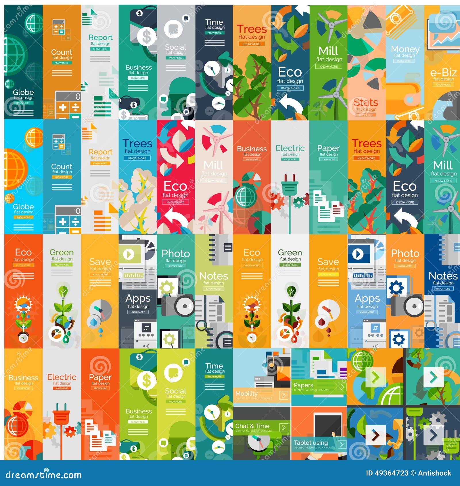 Mega Collection of Flat Web Infographic Concepts Stock Vector ...