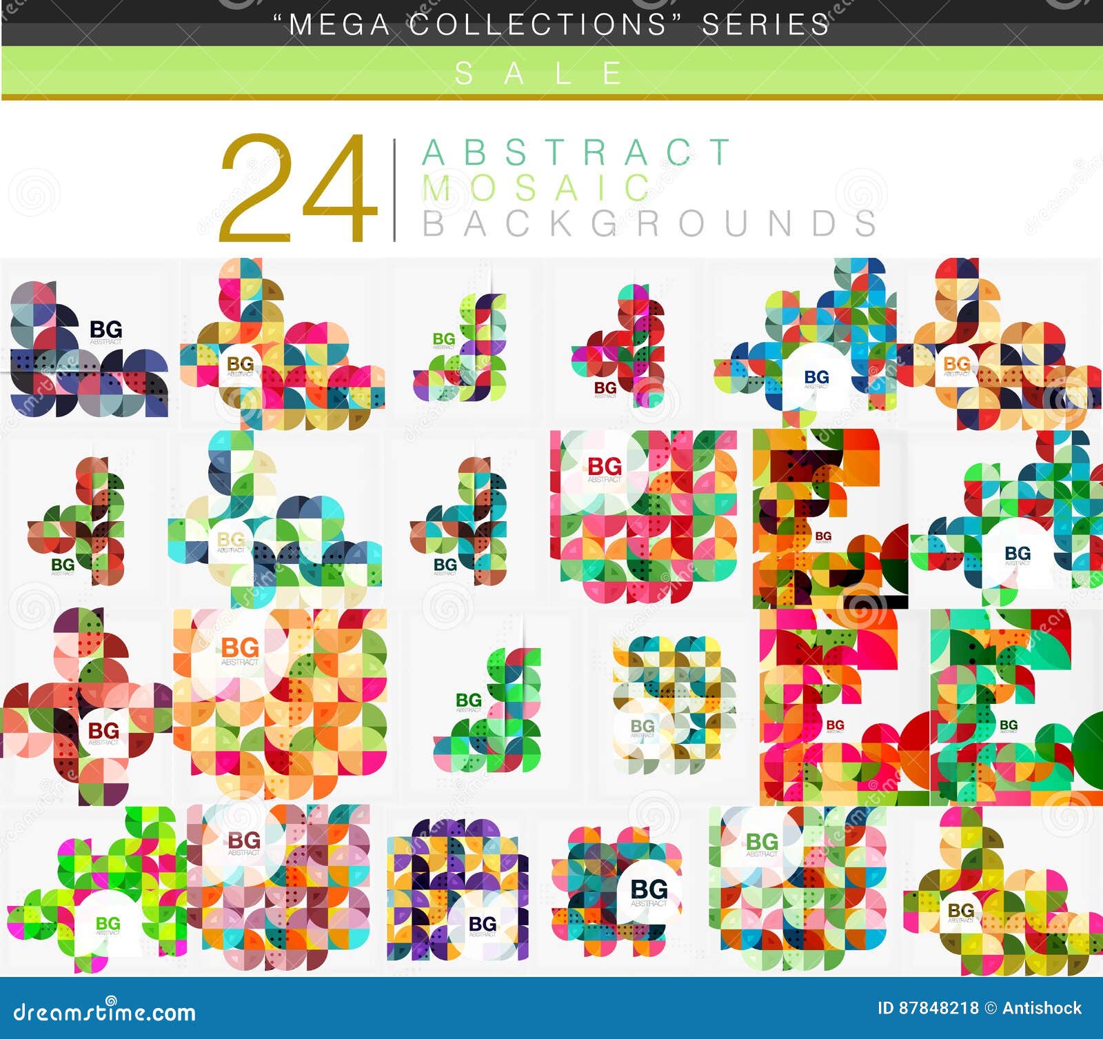 Mega Collection of 24 Low Poly Circle Triangle Abstract Backgrounds ...