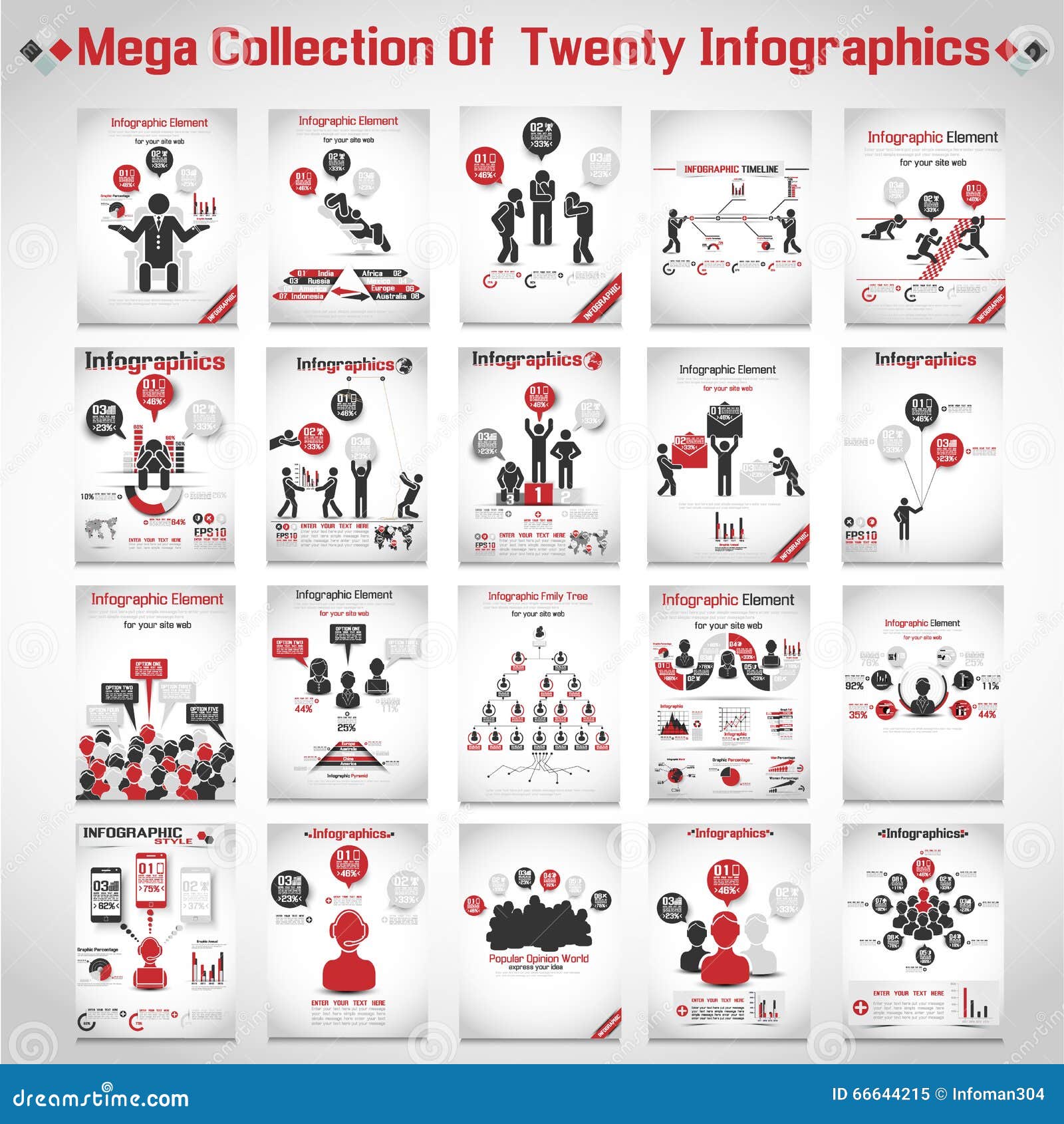 Origami Infographic Banner With Birds. Vector Template. | CartoonDealer ...