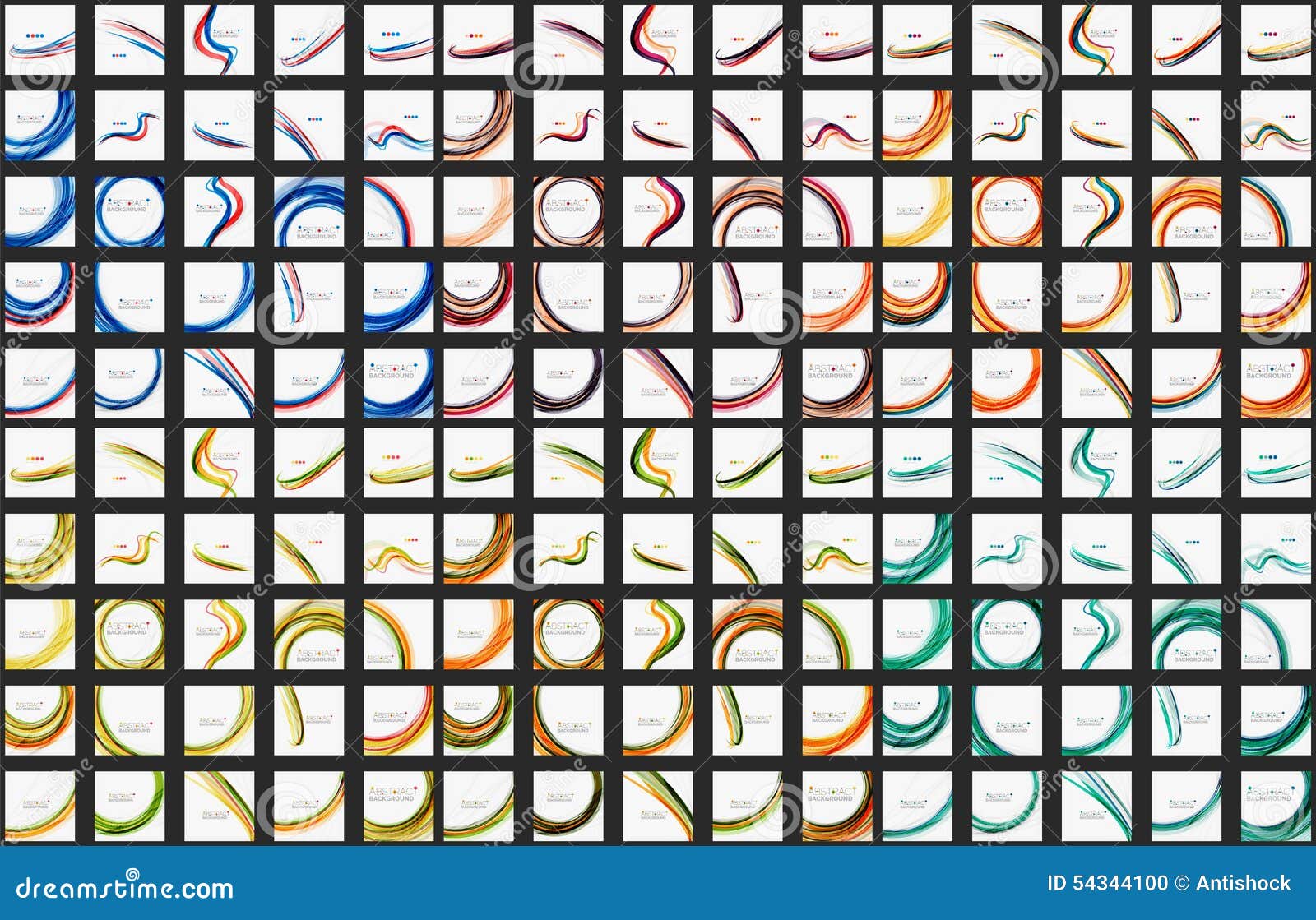 Mega Collection of Wave Abstract Backgrounds Stock Vector ...