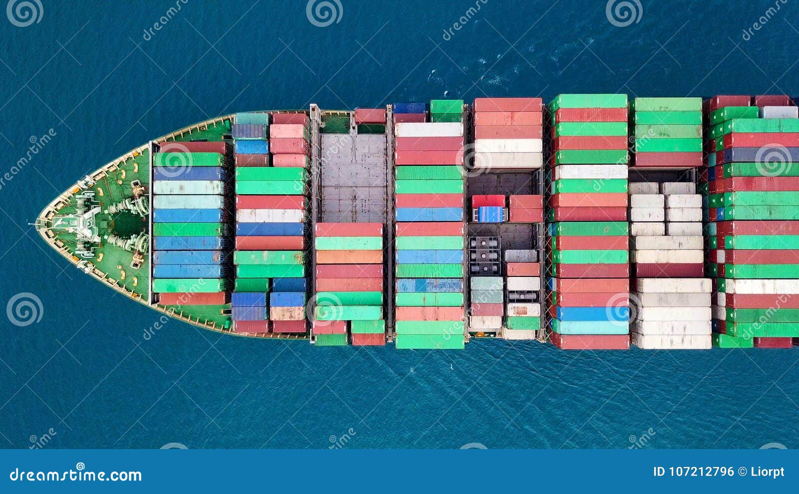 Mega container ship at sea stock photo. Image of export - 107212796