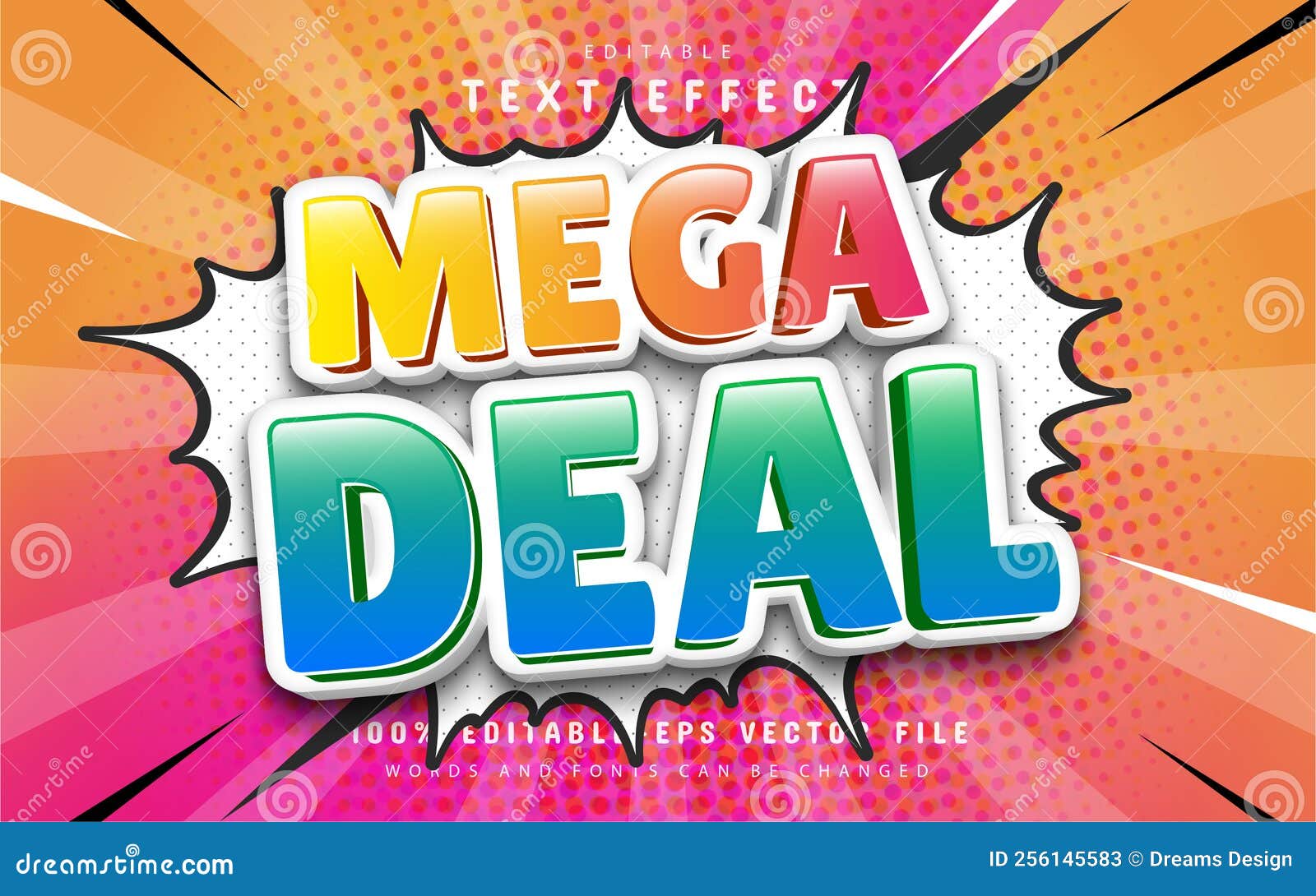 Mega Deal Paper Word Sign With Colorful Spectrum Paint Brush Strokes ...