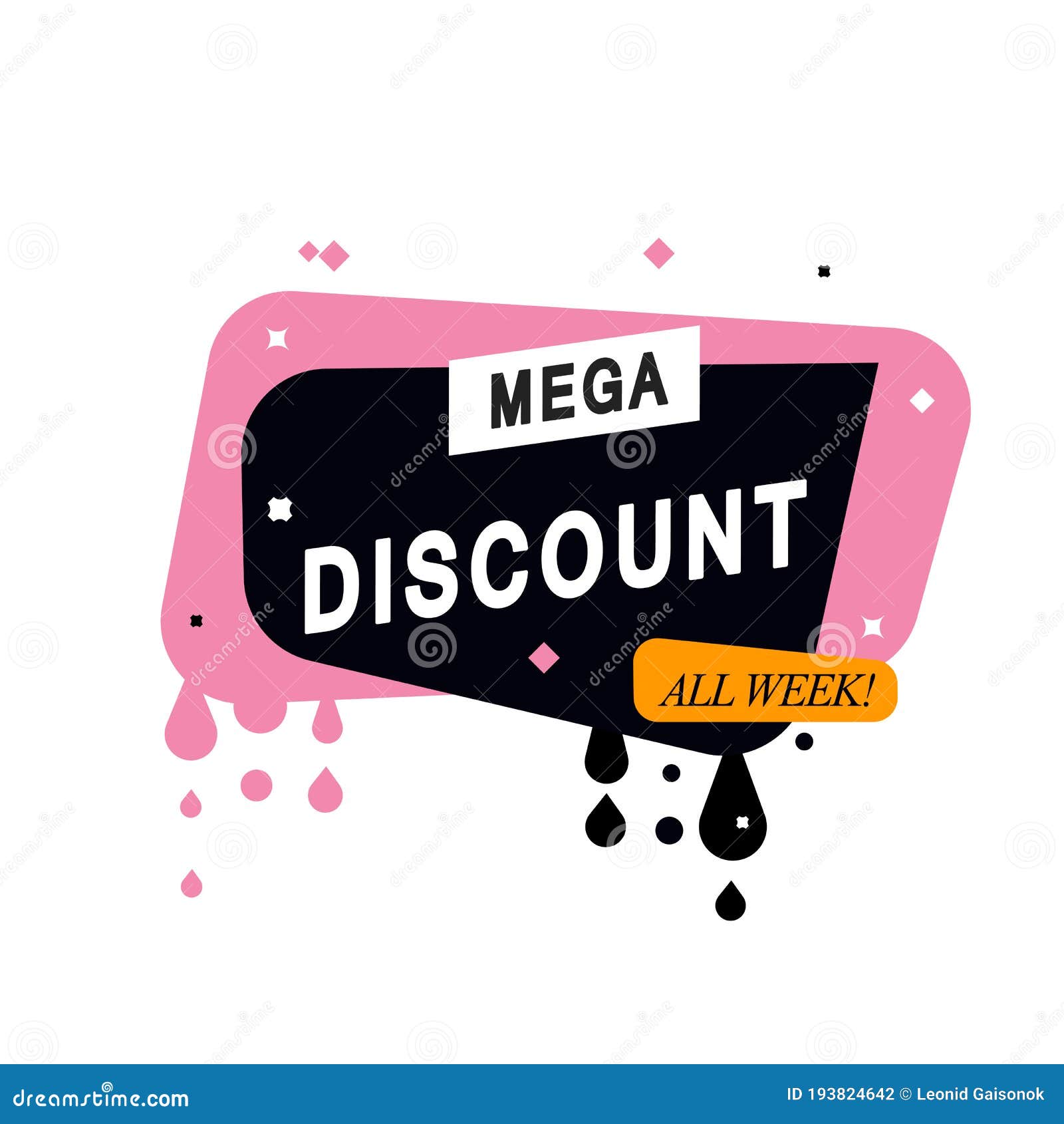 Mega Discount. Creative Vector Banner Illustration Stock Illustration ...