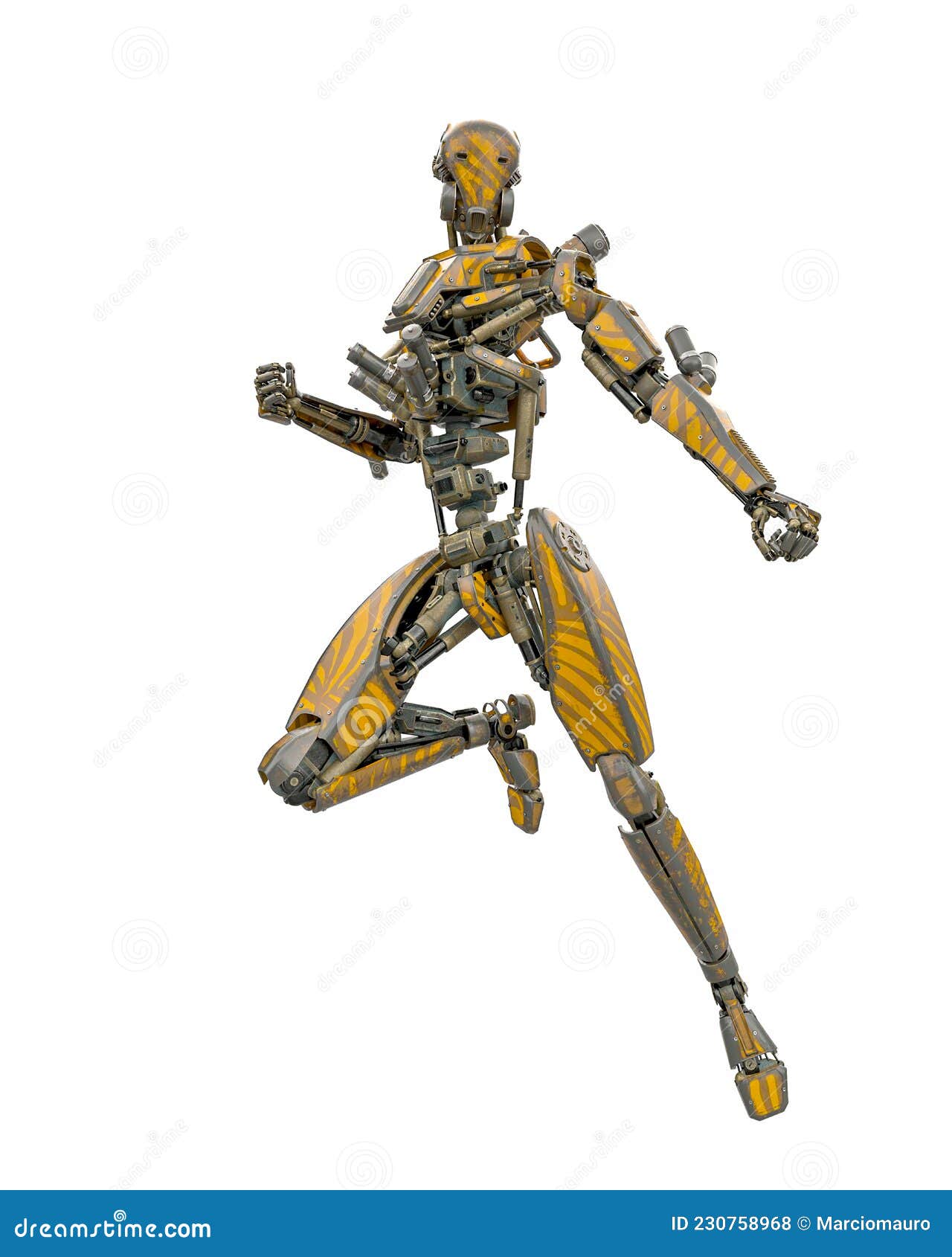 Mega Drone Soldier Robot is Doing a Comic Action Pose Stock ... Mega Drone Soldier Robot is Doing a Comic Action Pose Stock ...