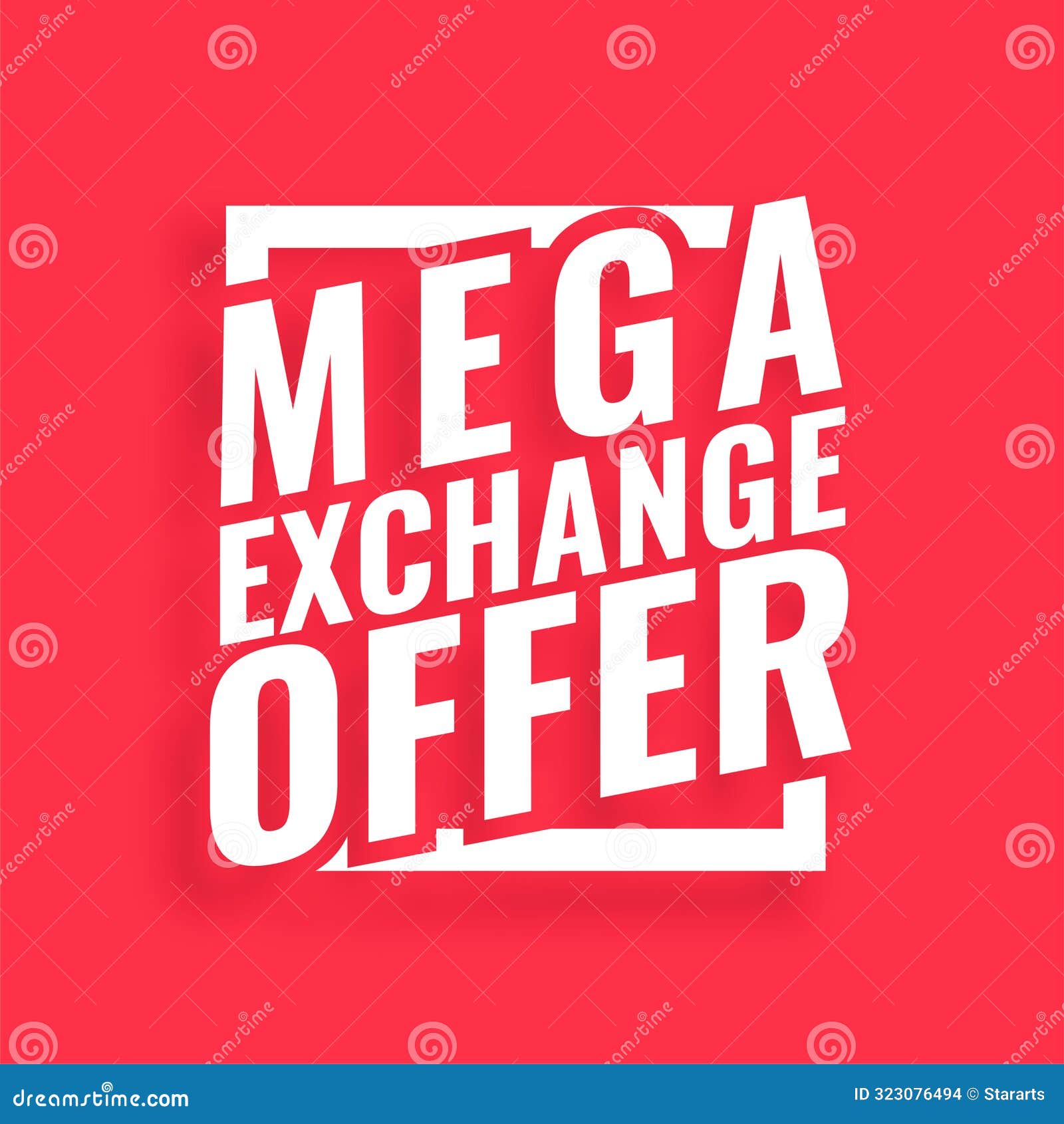 Mega Exchange Offer Background Replace Old To New Stock Illustration ...