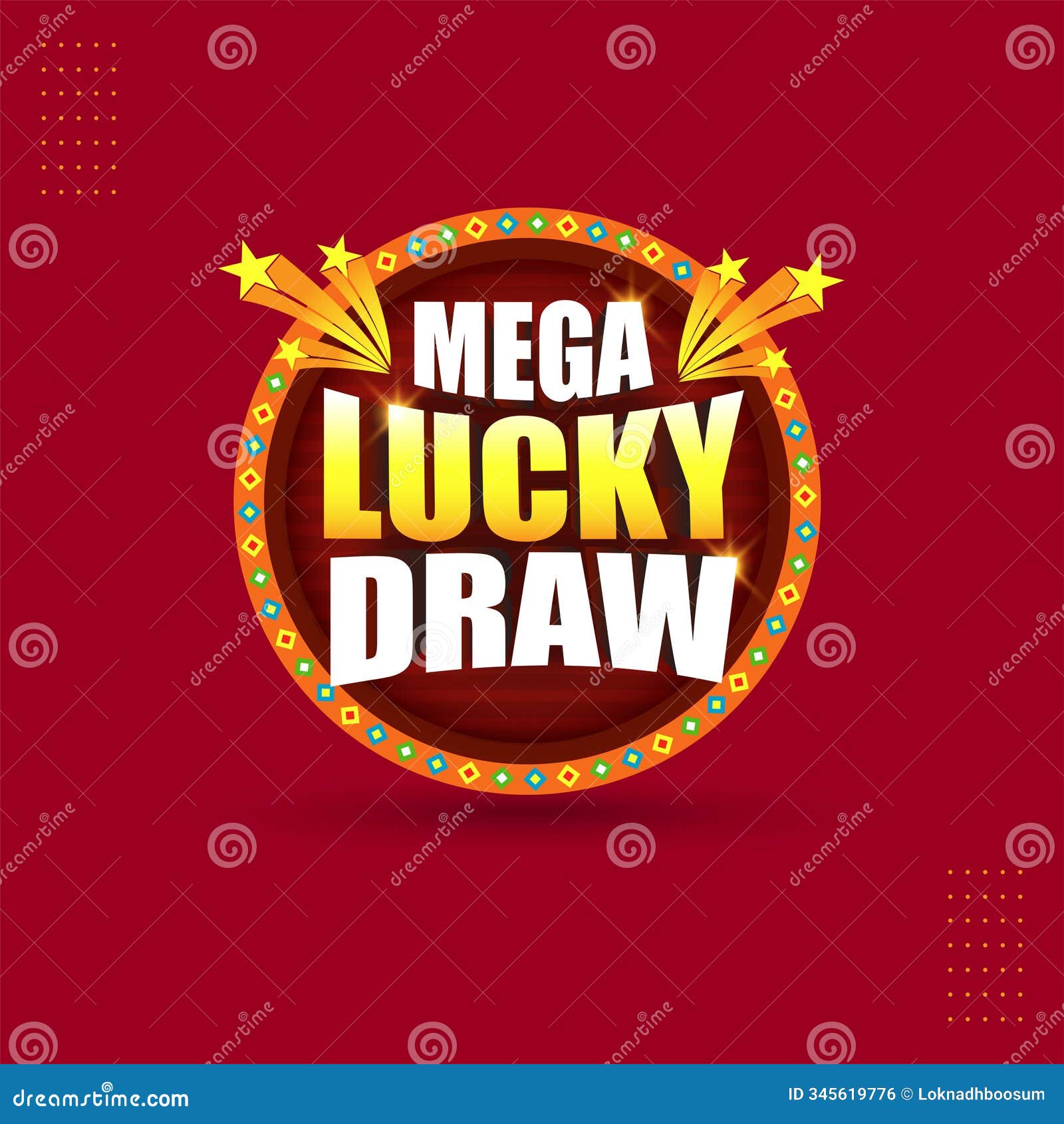 Lucky Draw Wheel Cartoon Vector | CartoonDealer.com #157980325