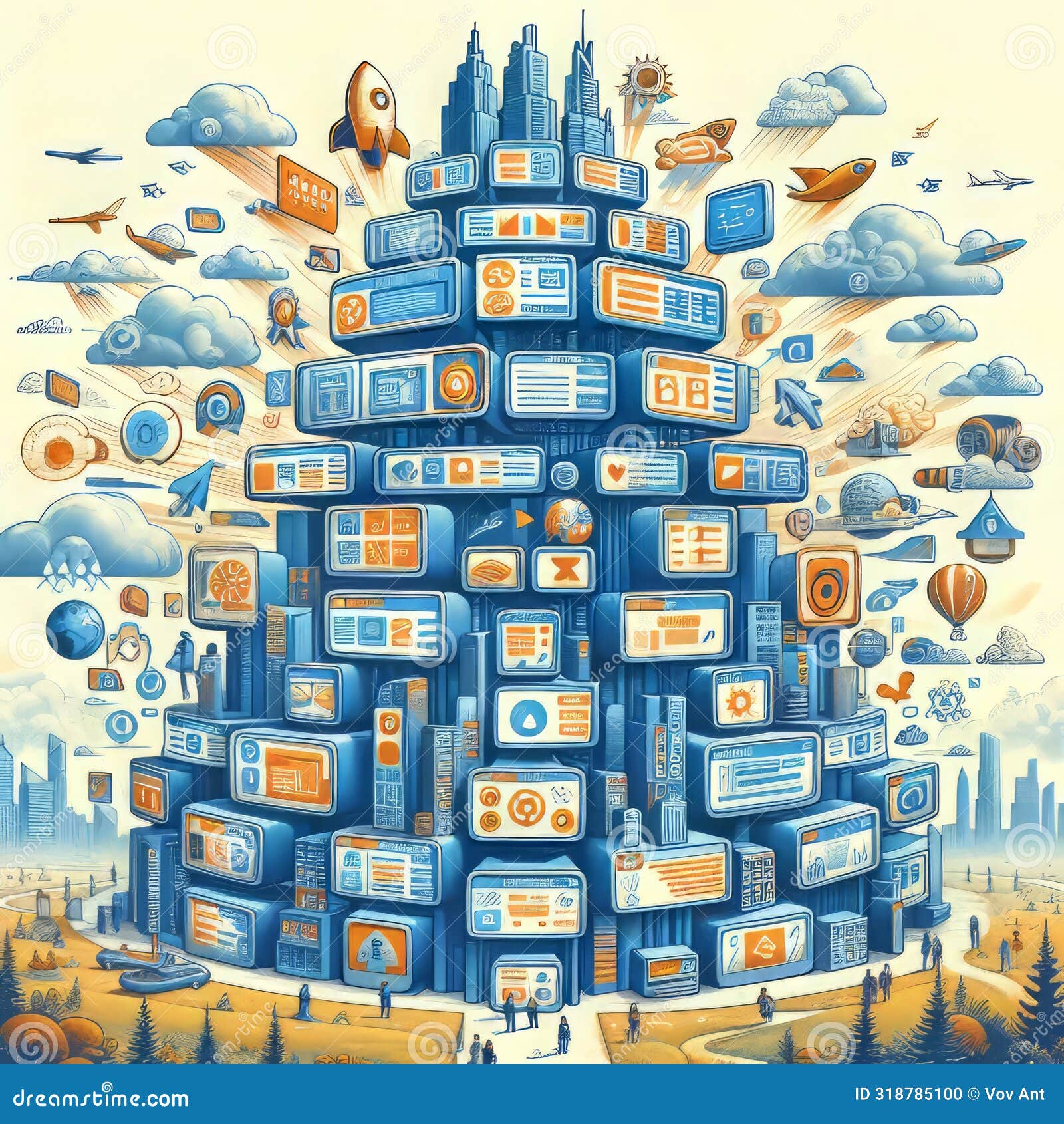 78 22. Mega Menu_ an Expanded Menu that Displays Multiple Lvels Stock ...