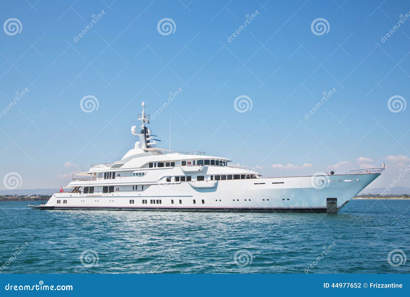 Mega Motor Yacht on the Blue Ocean. Stock Photo - Image of nautical ...