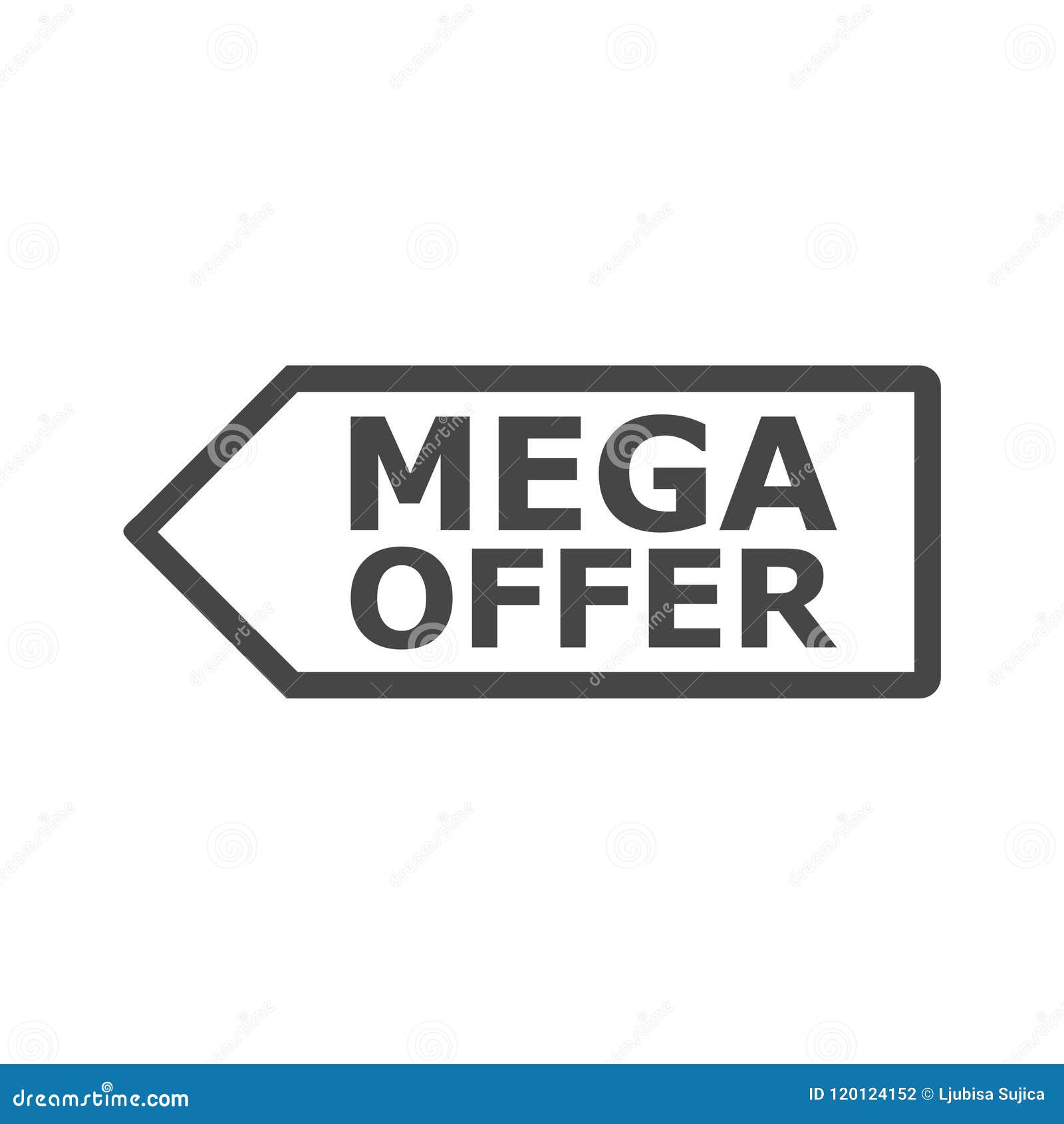 Mega Offer Price Tags, Simple Vector Illustration Stock Vector ...