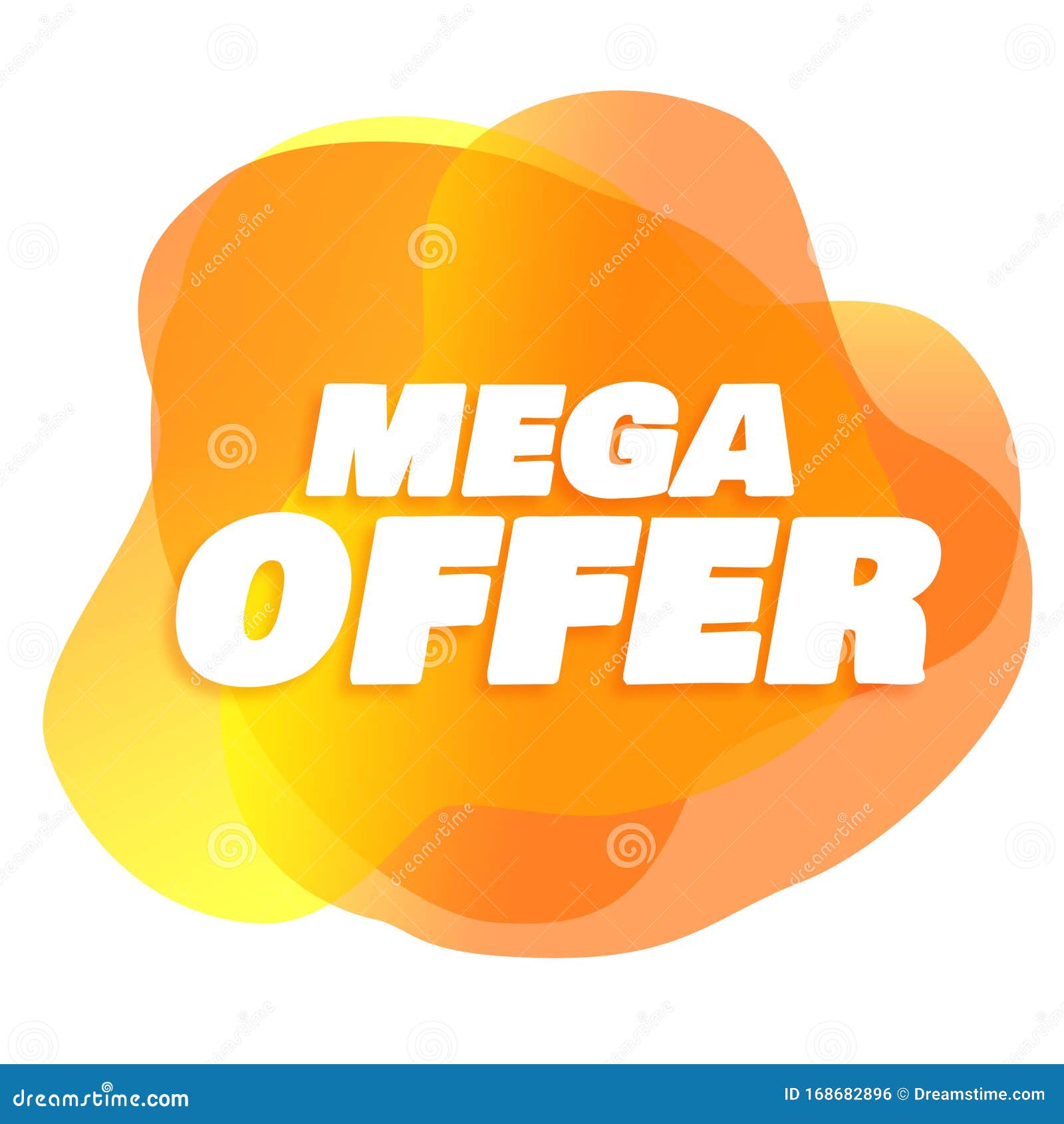 MEGA OFFER - PROMOTION LABEL - ADVERTISEMENT Stock Illustration ...