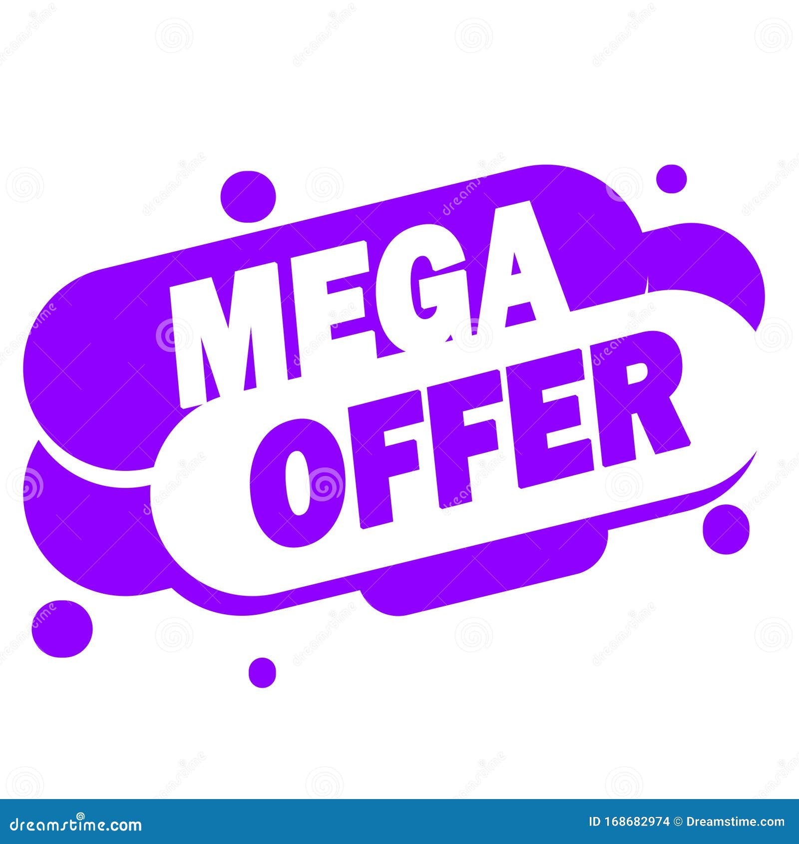 MEGA OFFER - PROMOTION LABEL - ADVERTISEMENT Stock Illustration ...