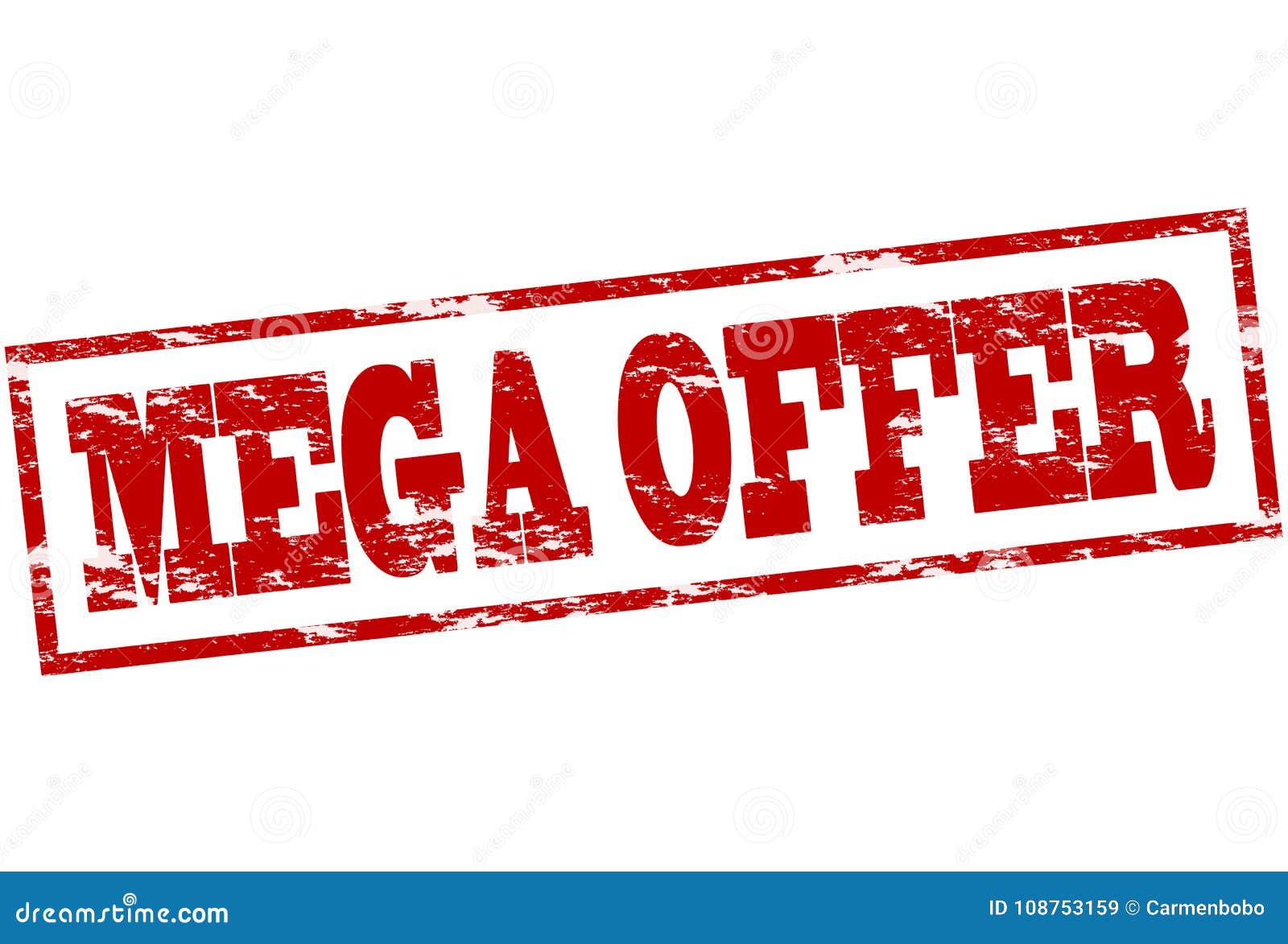 Mega offer stock illustration. Illustration of rubber - 108753159
