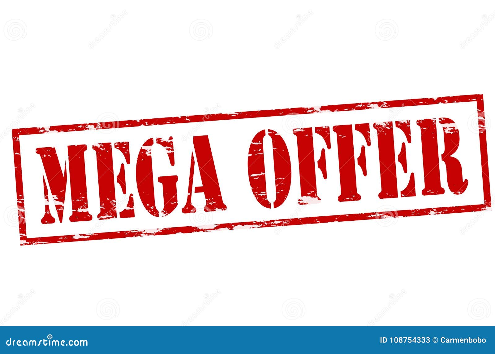 Mega offer stock illustration. Illustration of grungy - 108754333