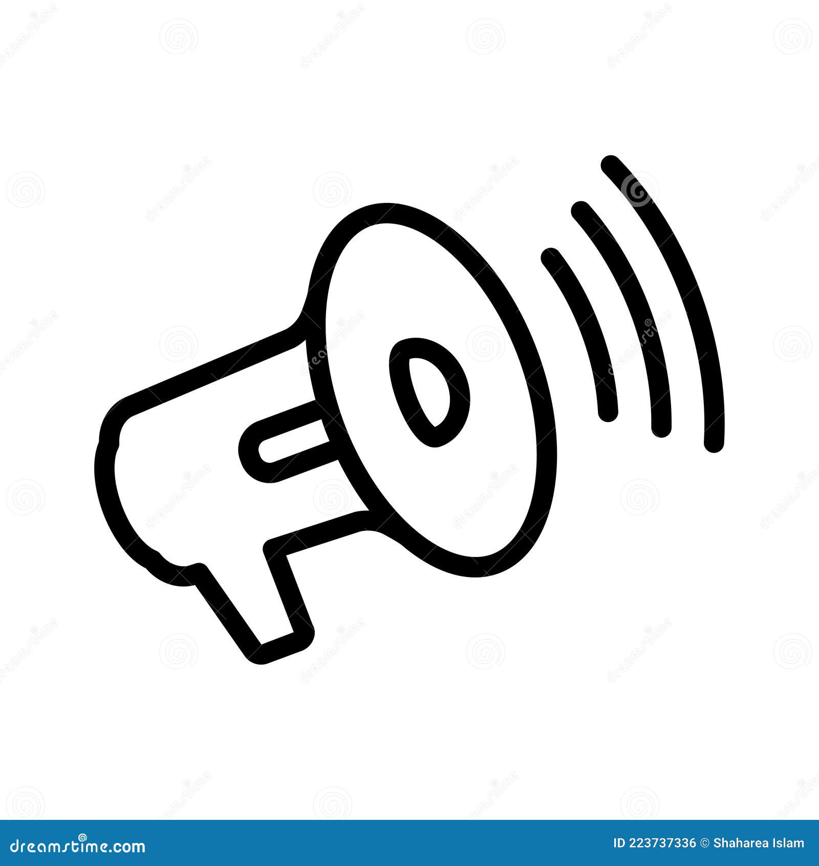 Mega phone icon stock vector. Illustration of meticulously - 223737336